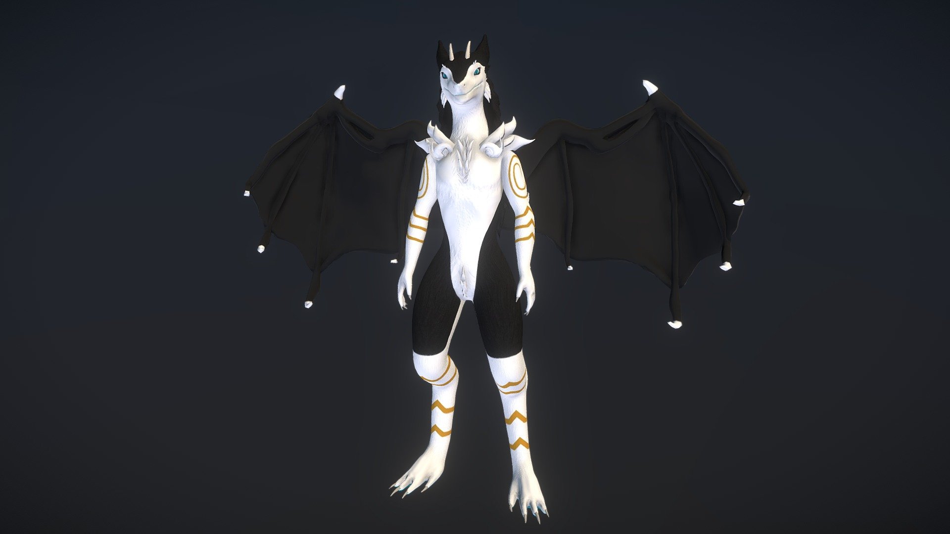 Sergal Dragon Furry [2019] - VRChat Avatar - 3D model by Æmotion Studio ...