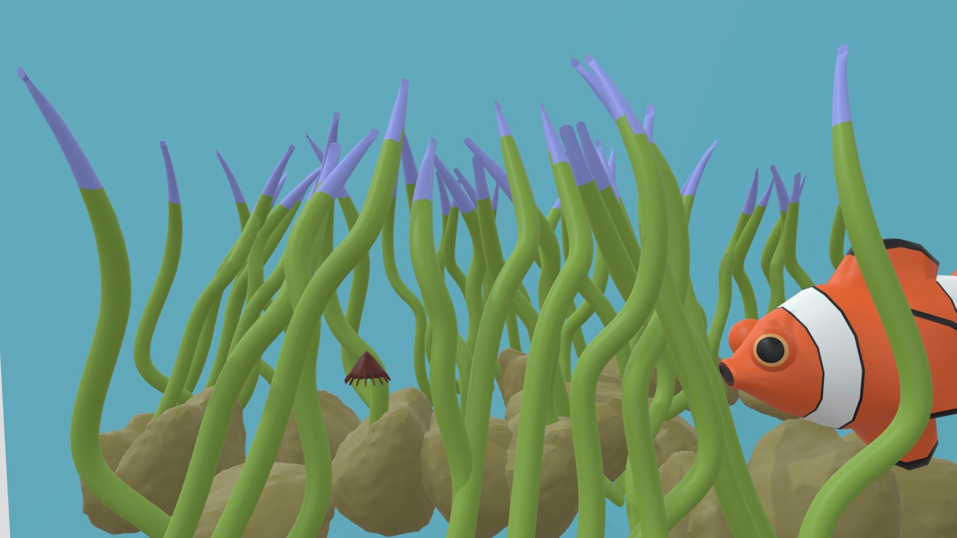 Clown fish in anemone - Download Free 3D model by Vera4Art (@Elvera ...