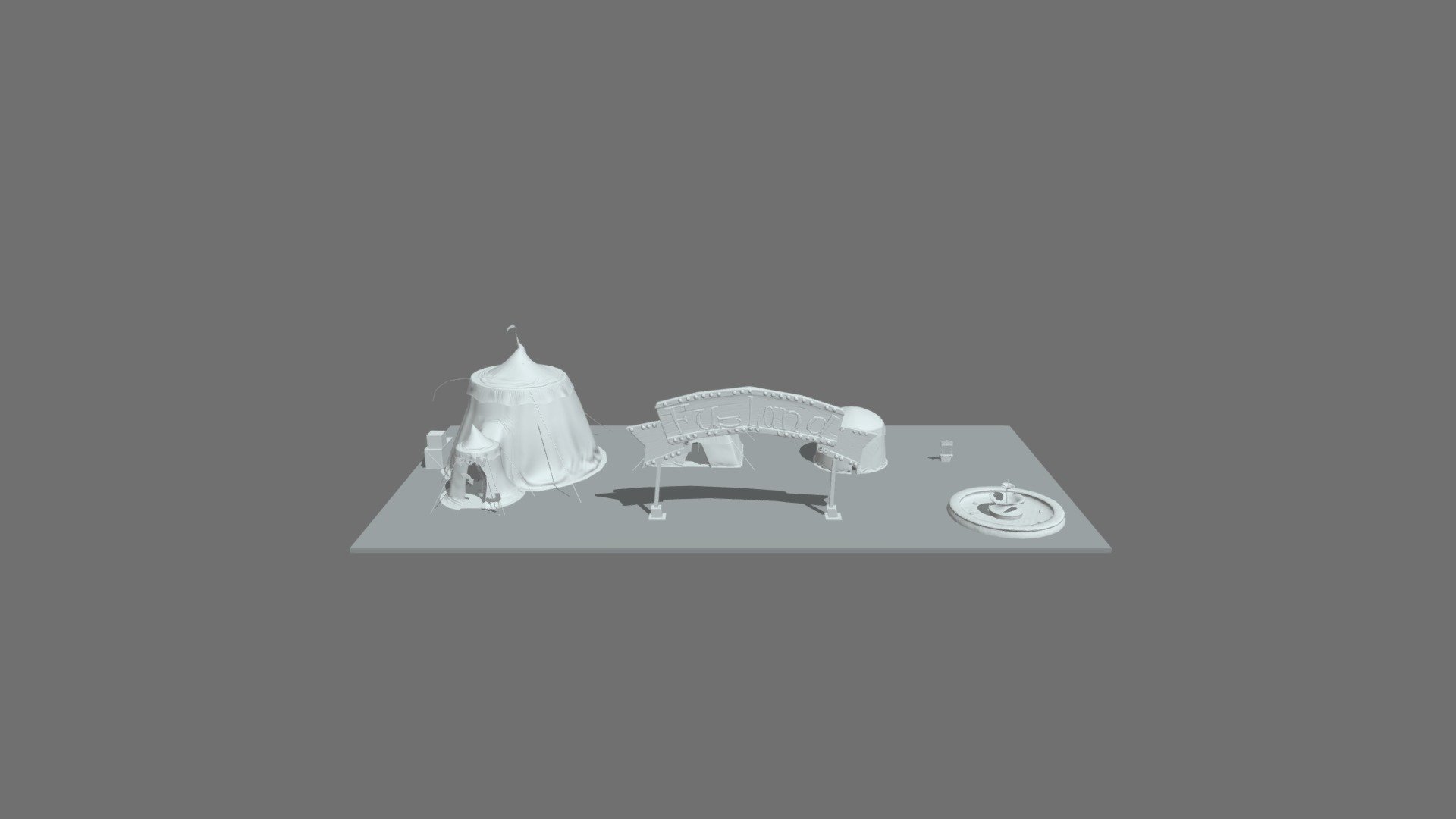 Amusement Park Props_Low poly - Download Free 3D model by Weirdo.ar ...