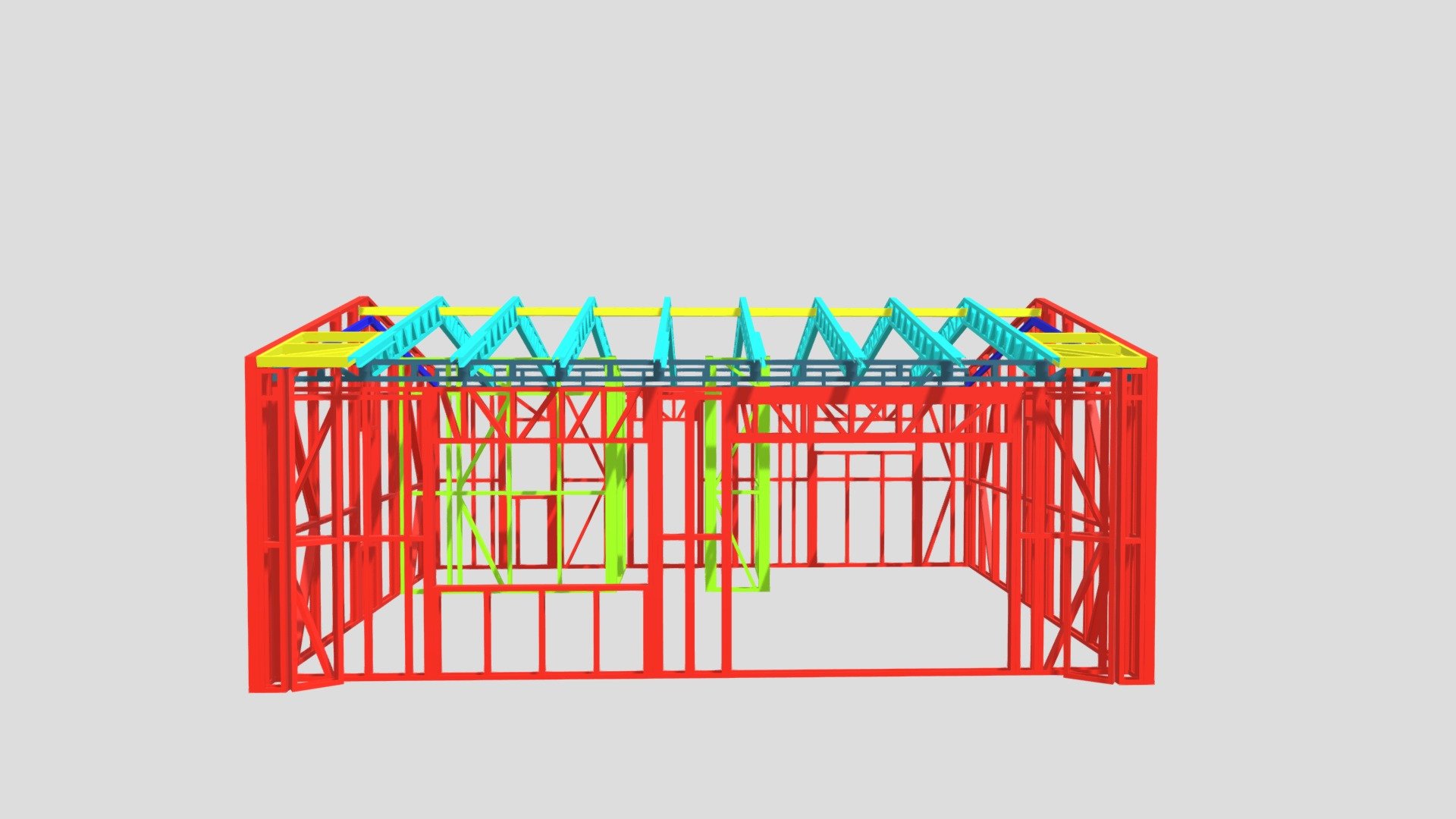250305-2-JI: 7.5m x 5.5m Cabin - 3D model by Steel Frame Solutions ...
