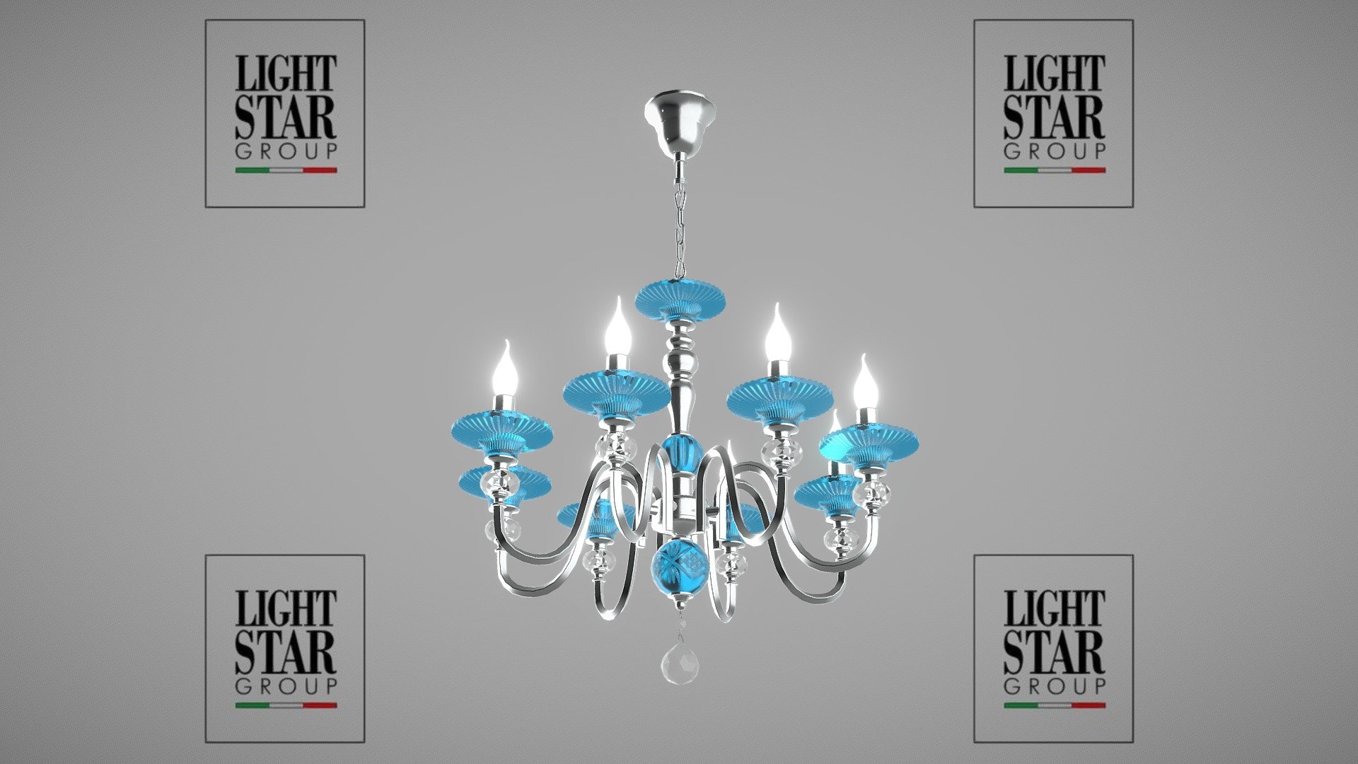 699084 Azzurro Osgona chandelier - 3D model by LIGHTSTAR GROUP (@LIGHT ...