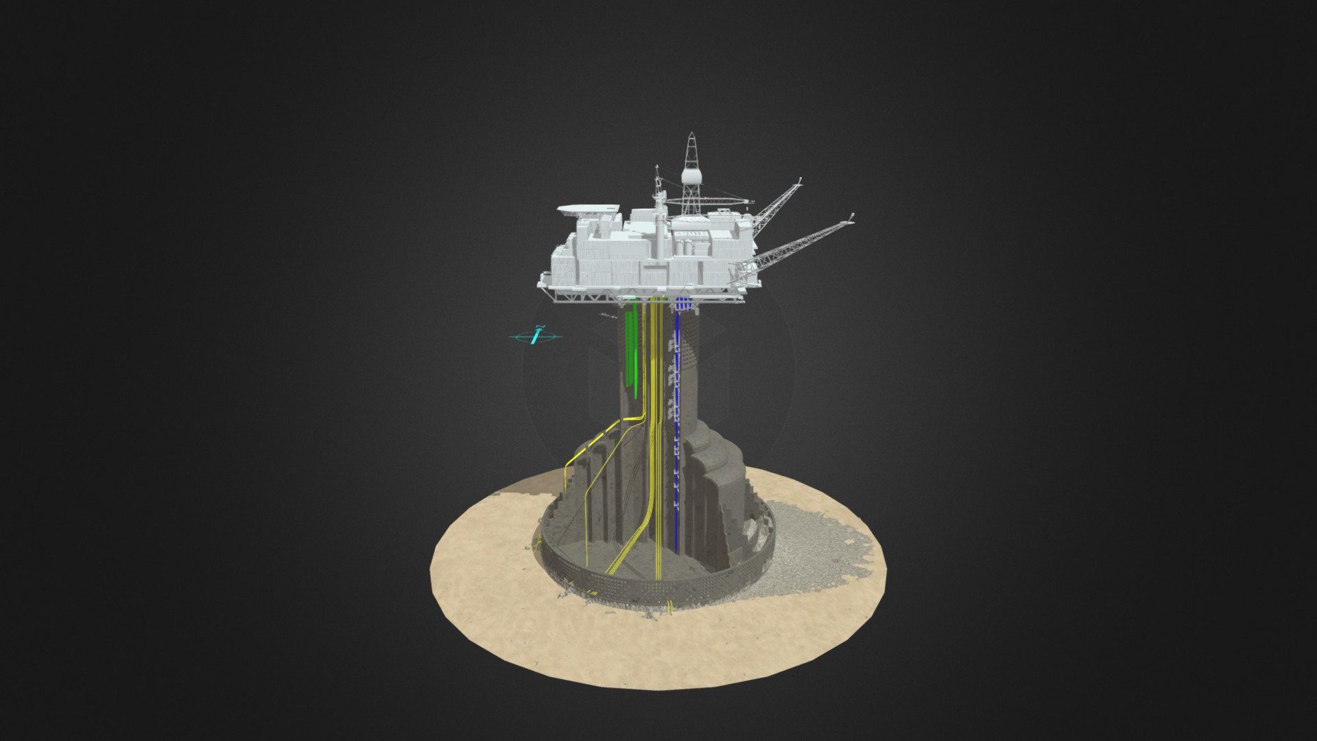 Ninian Central Platform - 3D model by jamie-cameron-3d [456278c ...