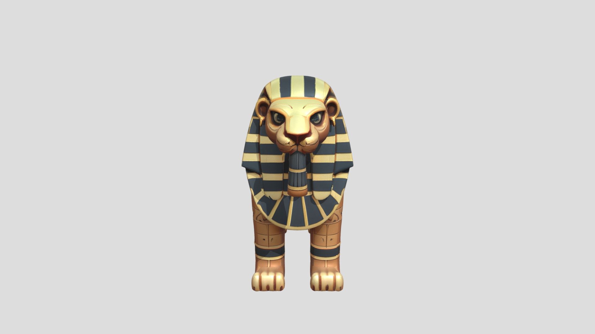 Egyptian sphinx (not rigged) - Download Free 3D model by ...