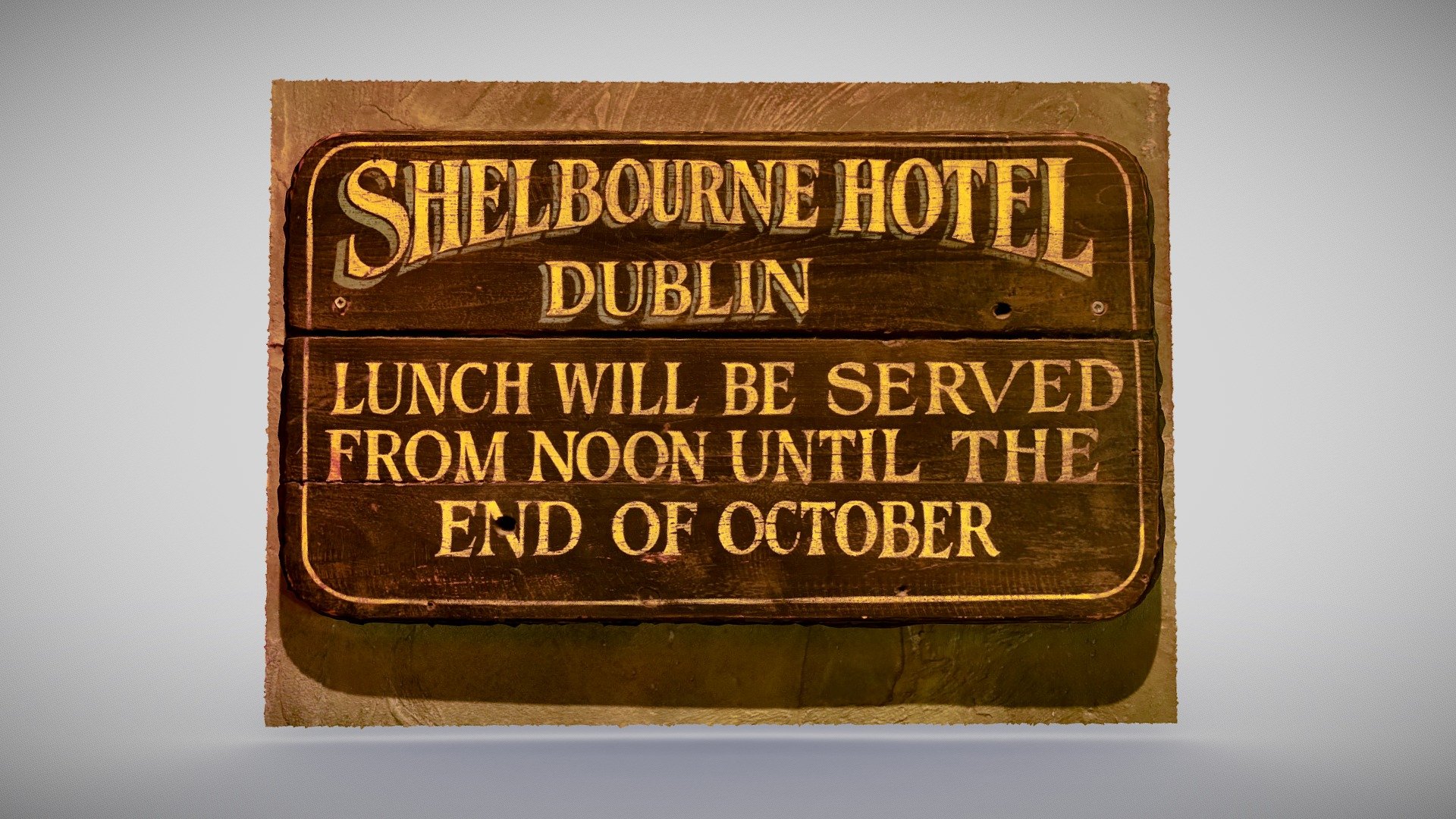 Sherbourne Hotel | Pub Sign - Buy Royalty Free 3D model by Nick Mason ...