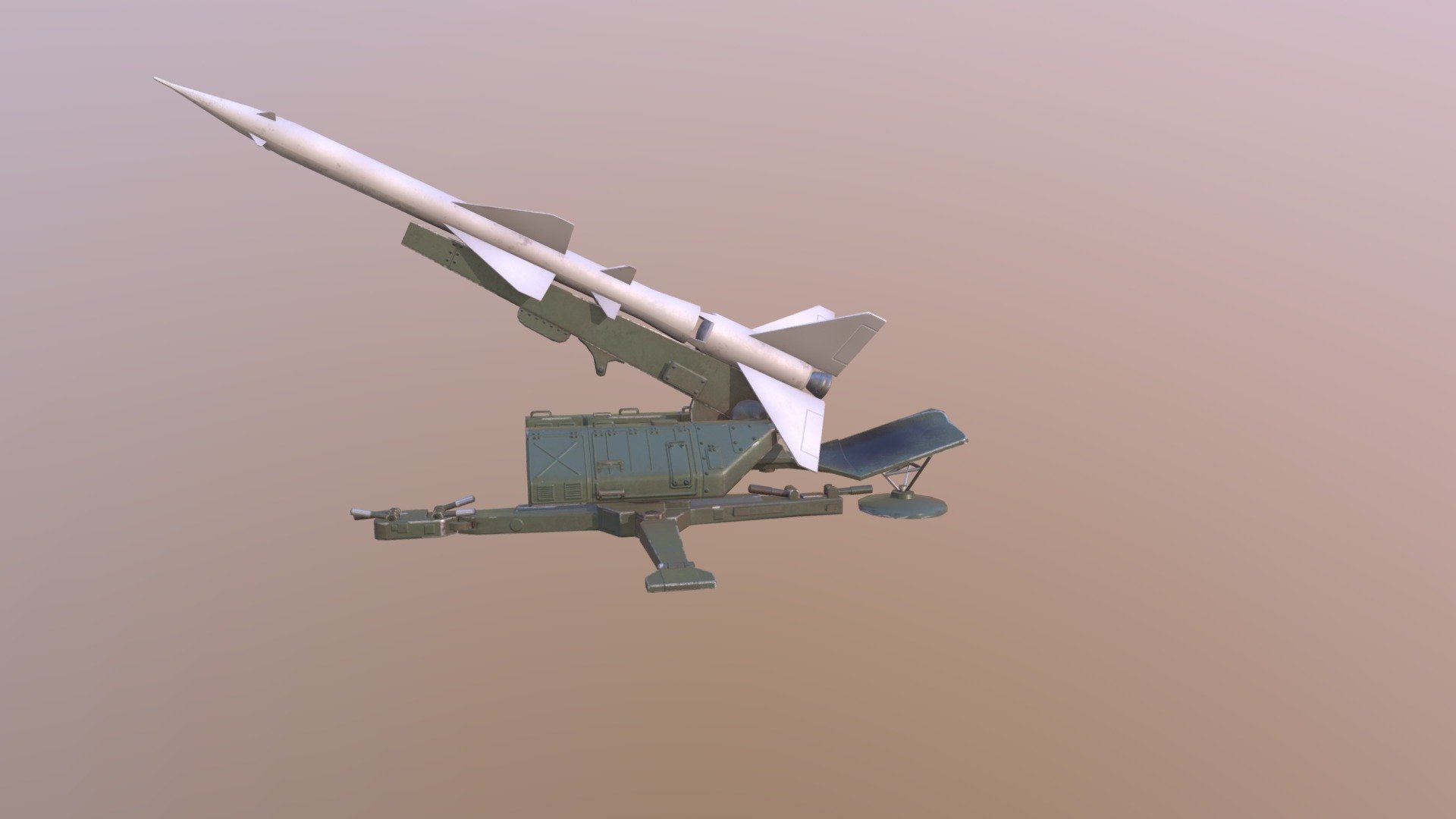 SA-2 Grund to air Russian Missile launcher - 3D model by ...