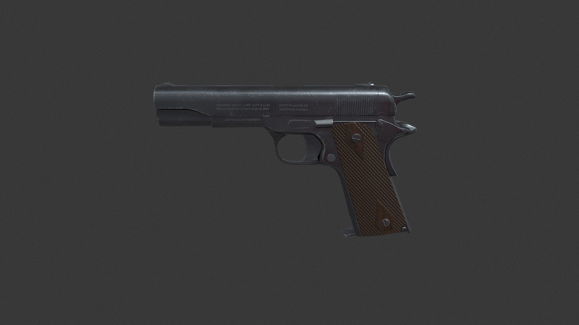 colt 1911 - 3D model by thomasCai [45736eb] - Sketchfab