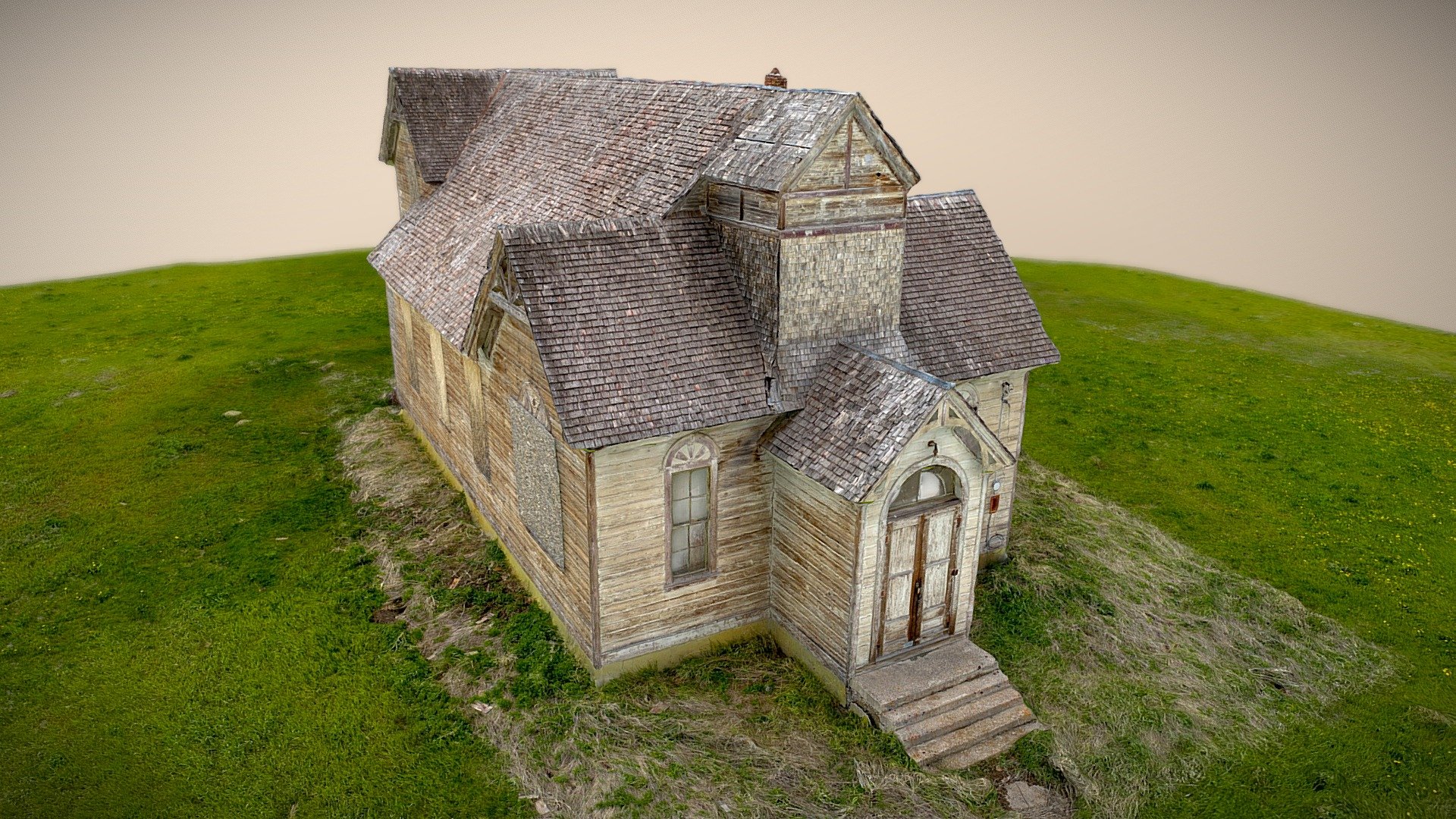 Old LDS Church Ovid Idaho - 3D model by MerlinFilms [4574e82] - Sketchfab