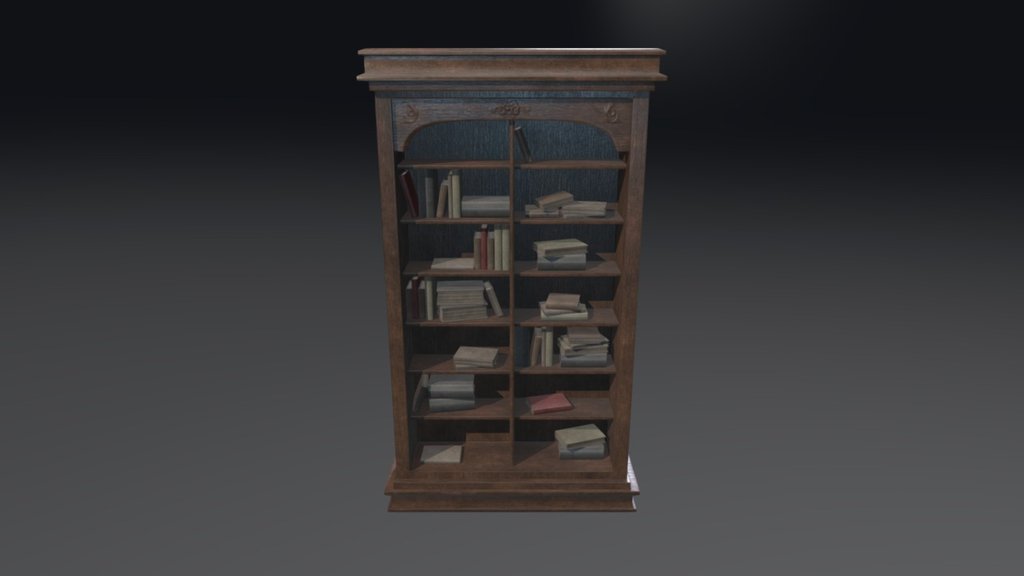Bookcase - 3D model by harrytaylorart [4577bd2] - Sketchfab