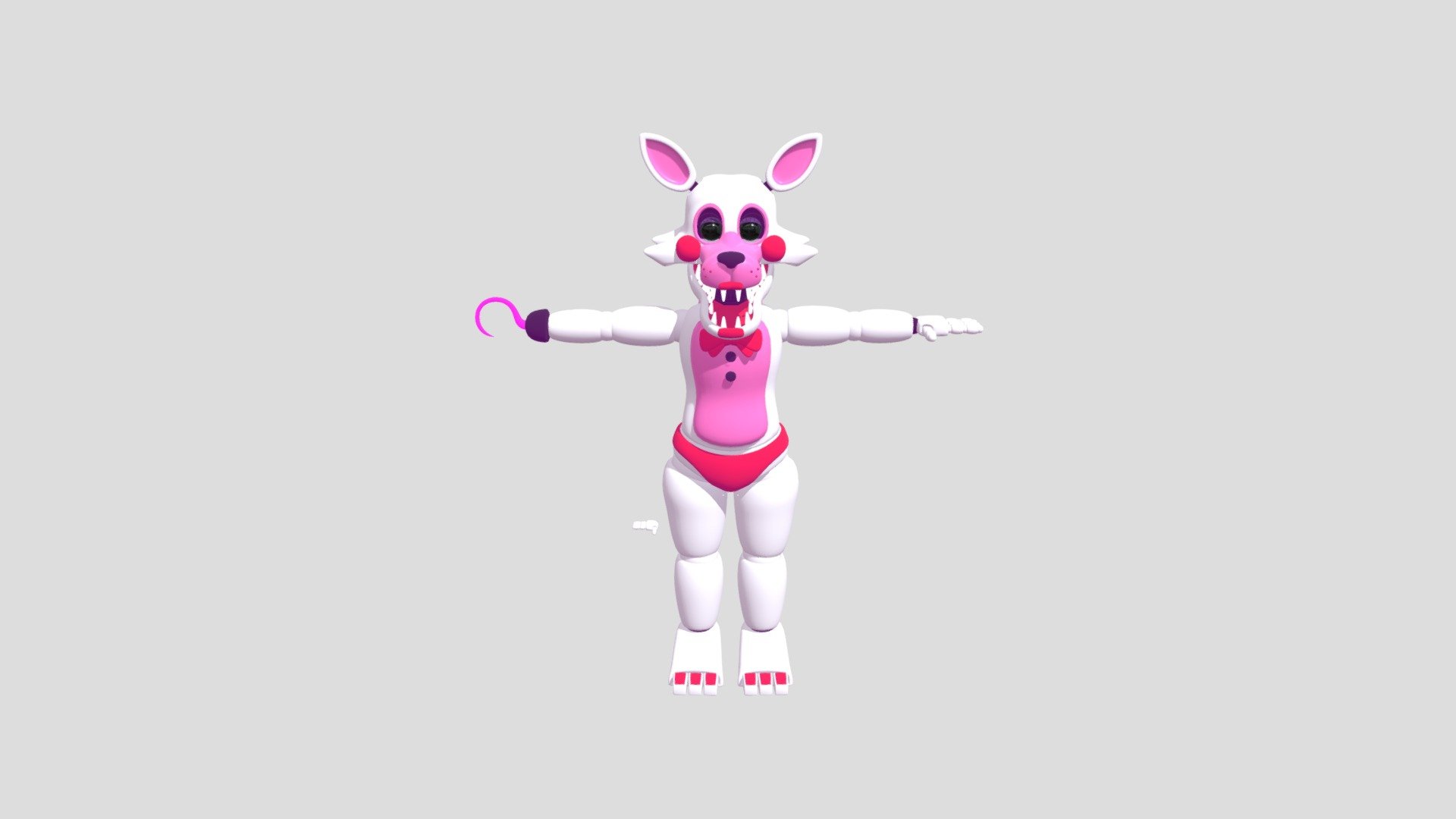 Toy Foxy Stylized Fnaf 2 Download Free 3d Model By ⛤ 💜 Certified