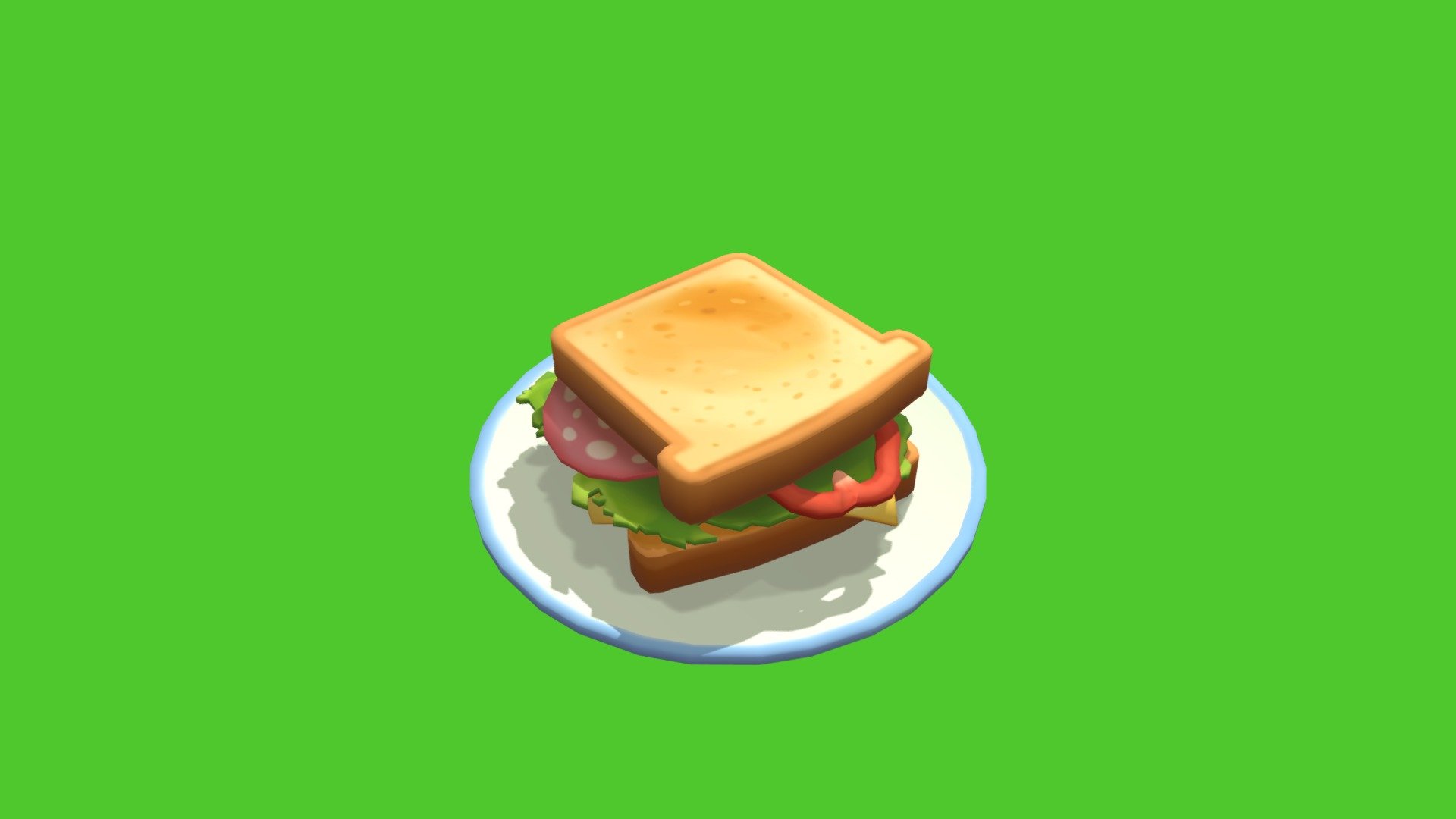 sandwich_hand-painted - Download Free 3D model by tech.service.allwe ...