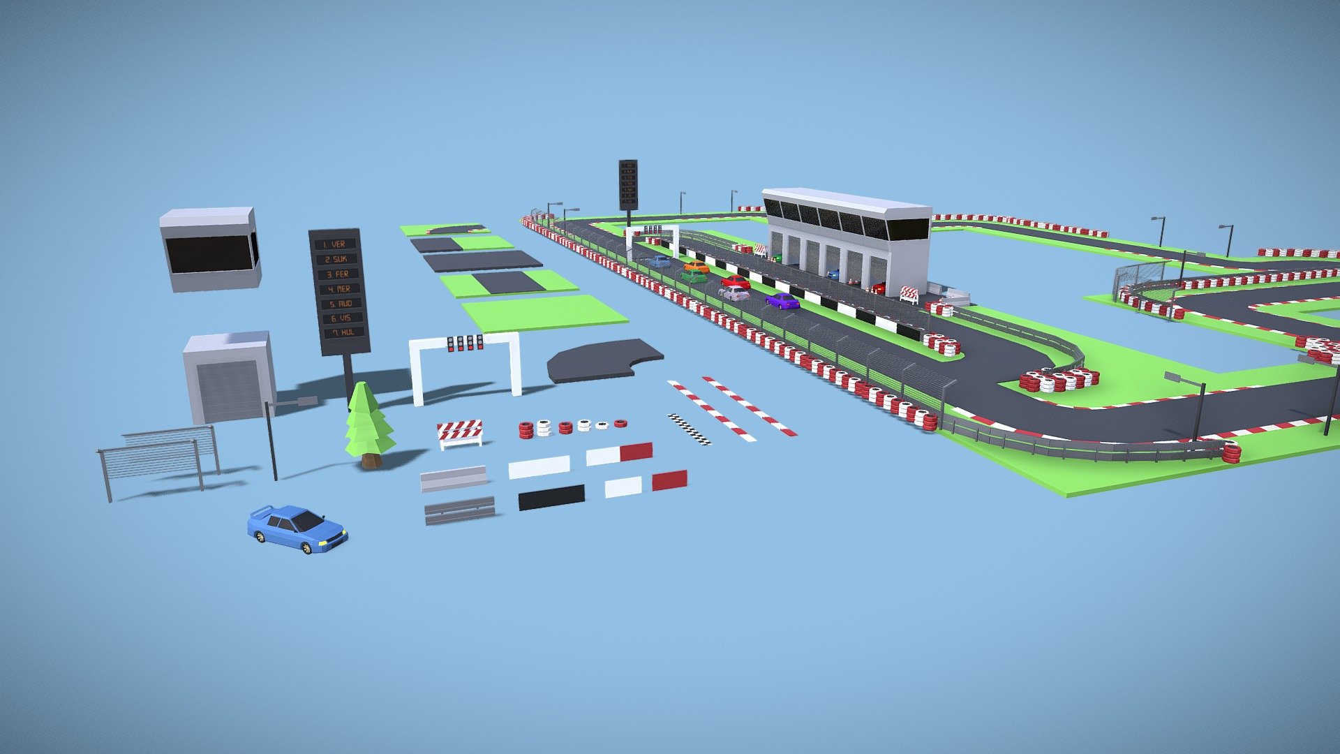 Low Poly Racing Track - 3D model by Jakub Šulc (@sulc3D) [45822e3 ...