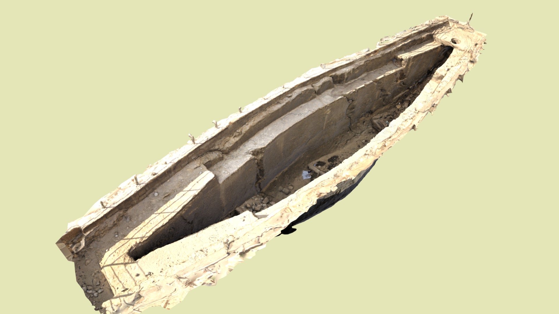 Boat Pit of Pyramid GIa (Queen's Pyramid) - 3D model by hirokuni ...