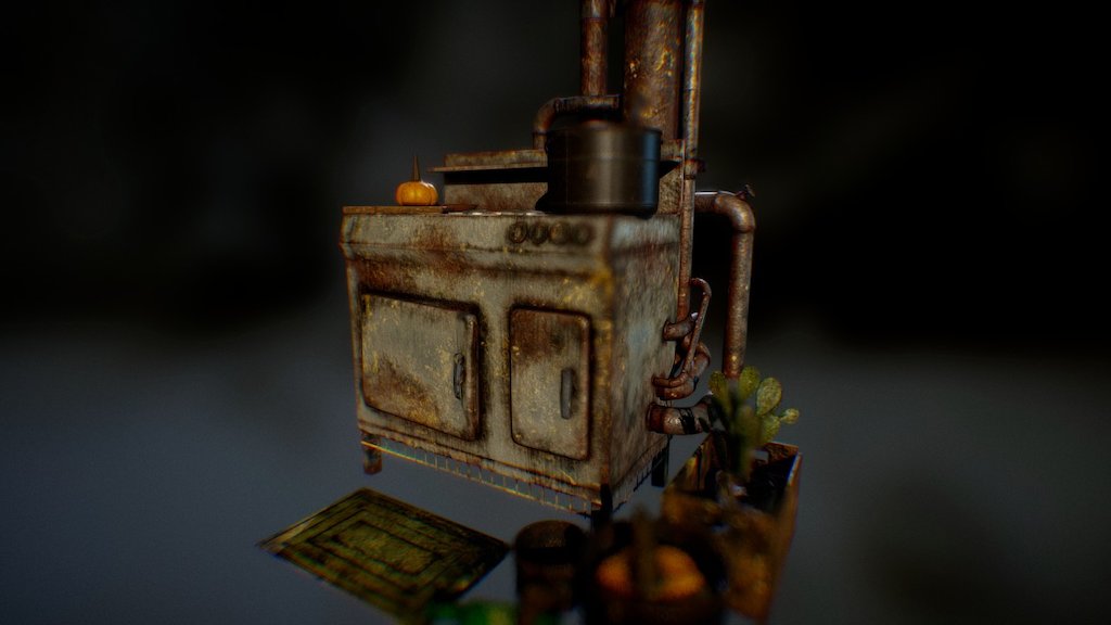 Kitchen stove (Fallout 4) - 3D model by Vitaliy Kovalchuk (@Domender ...