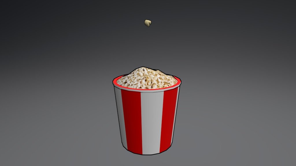 Popcorn - Download Free 3D model by micnax (@micnax_) [458ab92] - Sketchfab