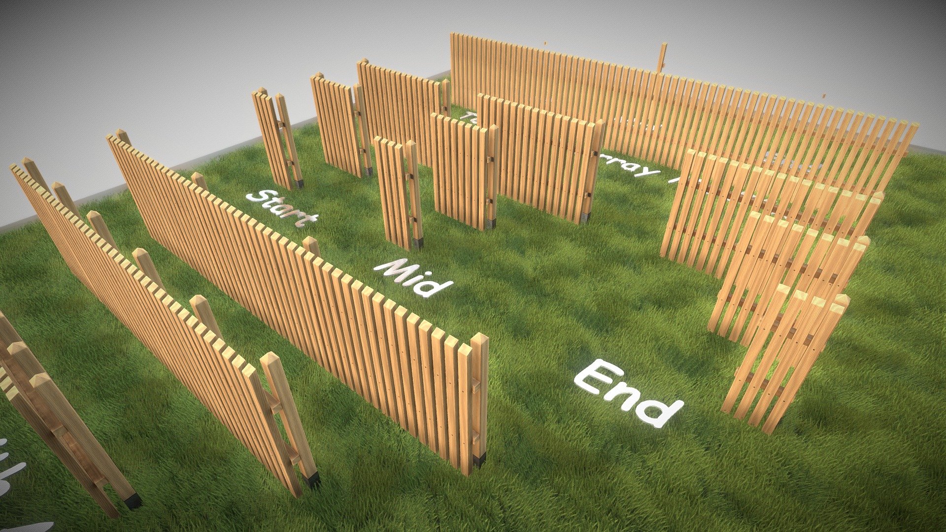 Modular Wooden Fence (1.5 Meter Version) - Buy Royalty Free 3D model by ...