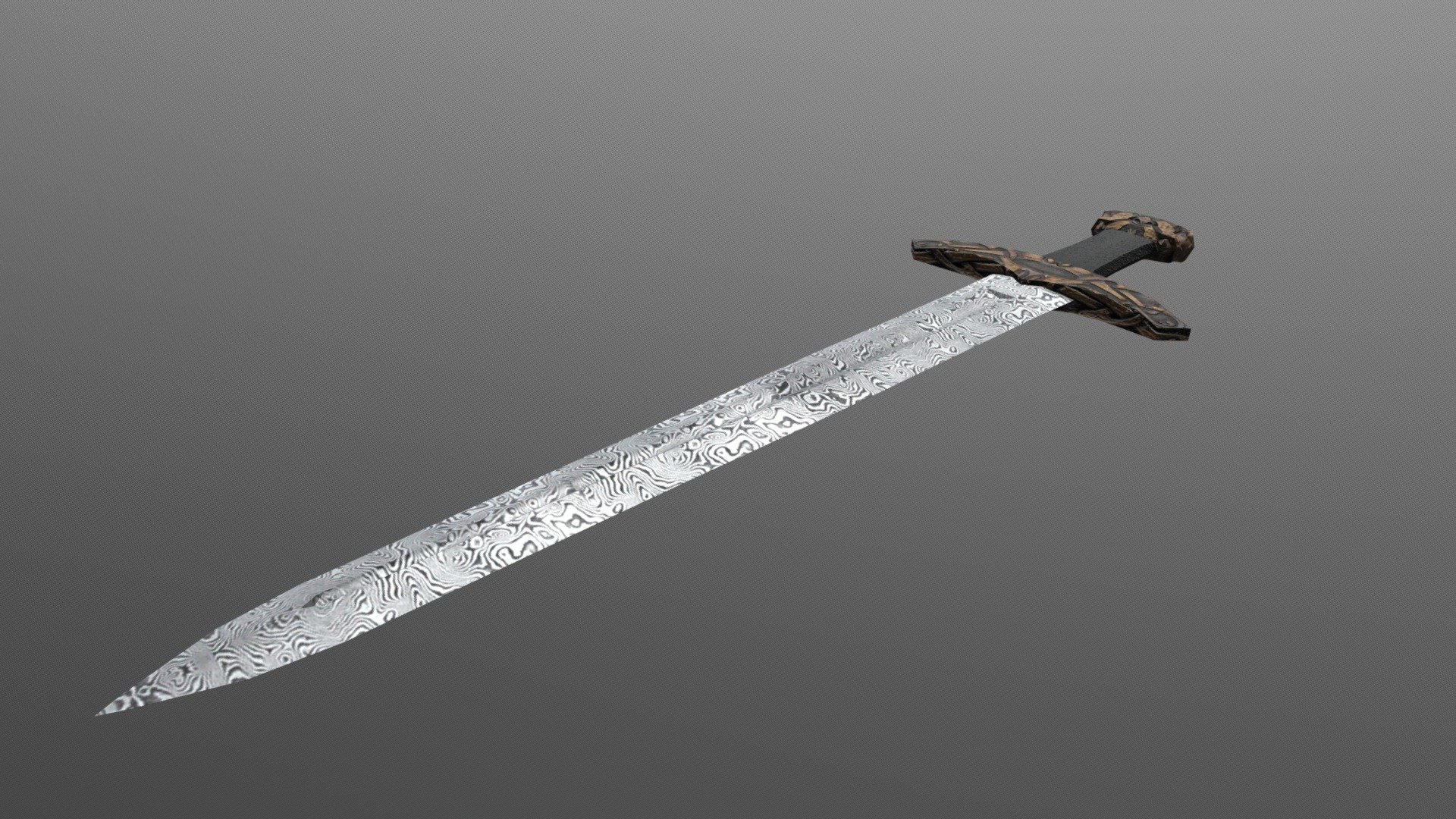 Damascus Steel Sword - 3D model by PedroRB [458d2bc] - Sketchfab