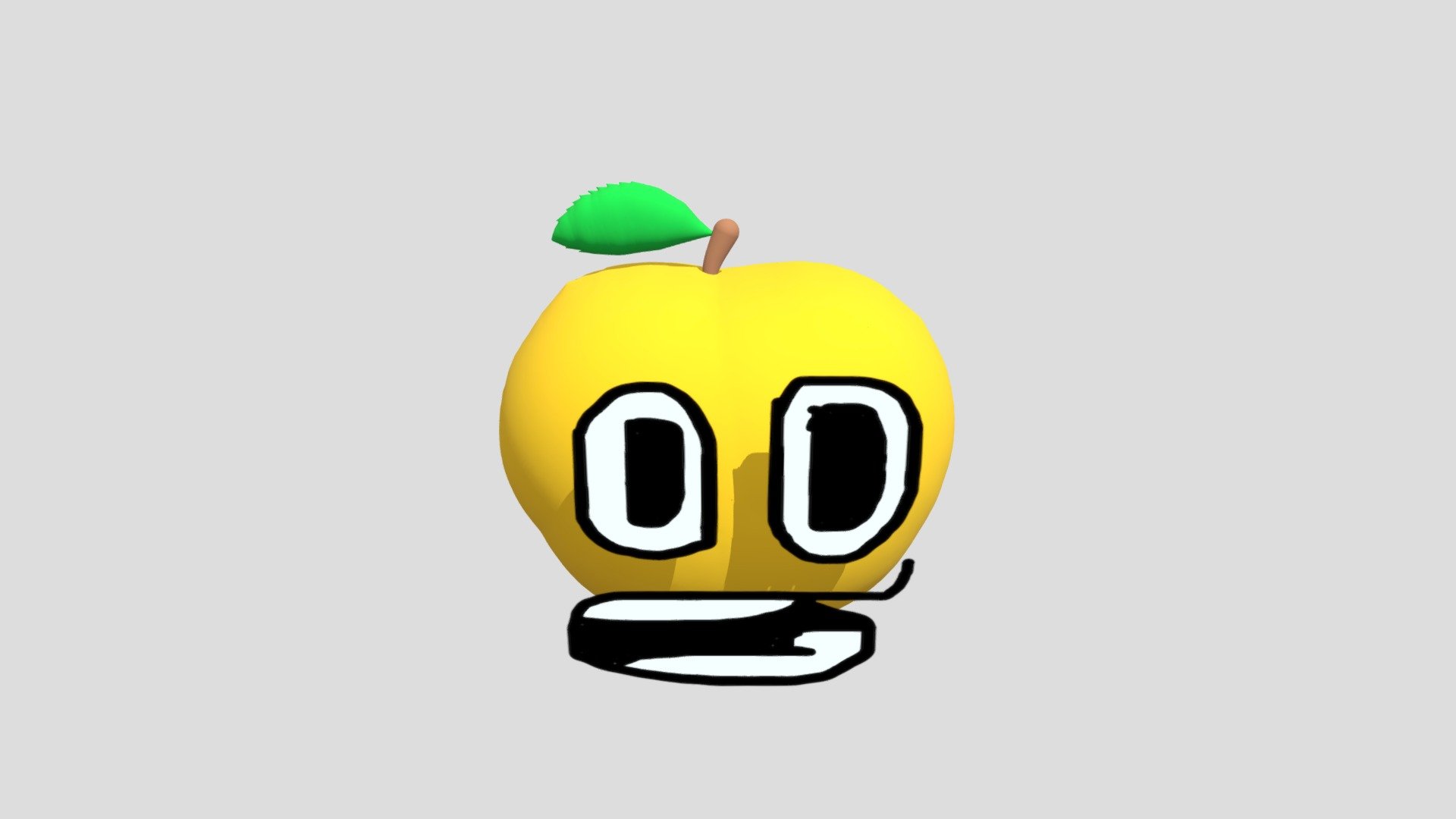 ЗОЛОТОЕ ЯБЛОКО С ЛИЦОМ - Download Free 3D model by пень256 V2 (@maileh ...
