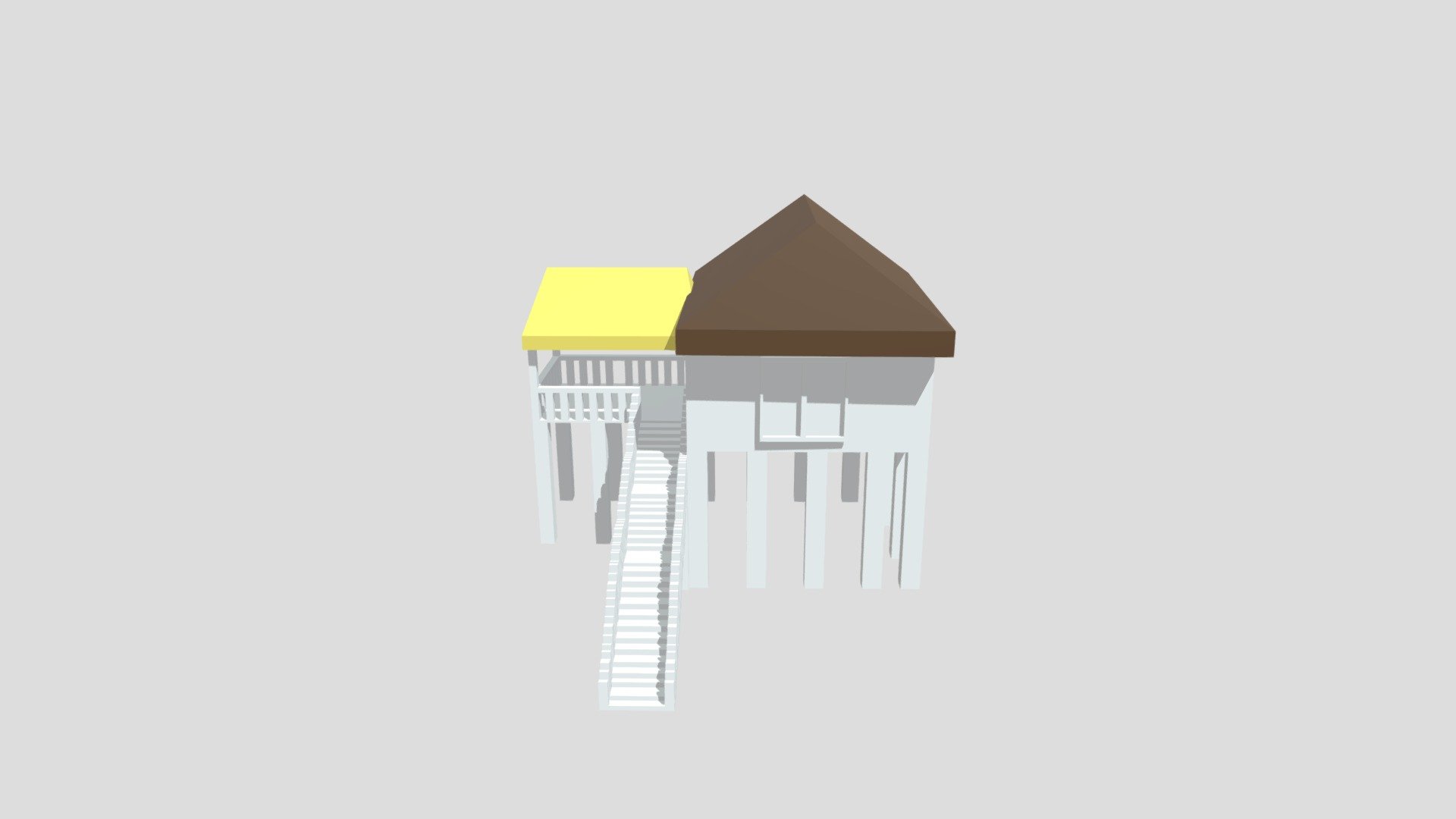 rumah adat kalimantan tengah by hafiz - 3D model by hafizarkan [459165e ...