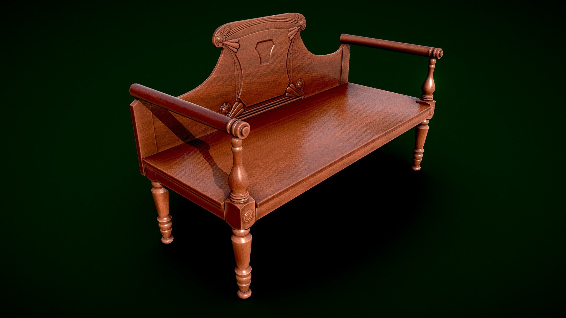 Irish old bench - 3D model by FenixST [4595572] - Sketchfab