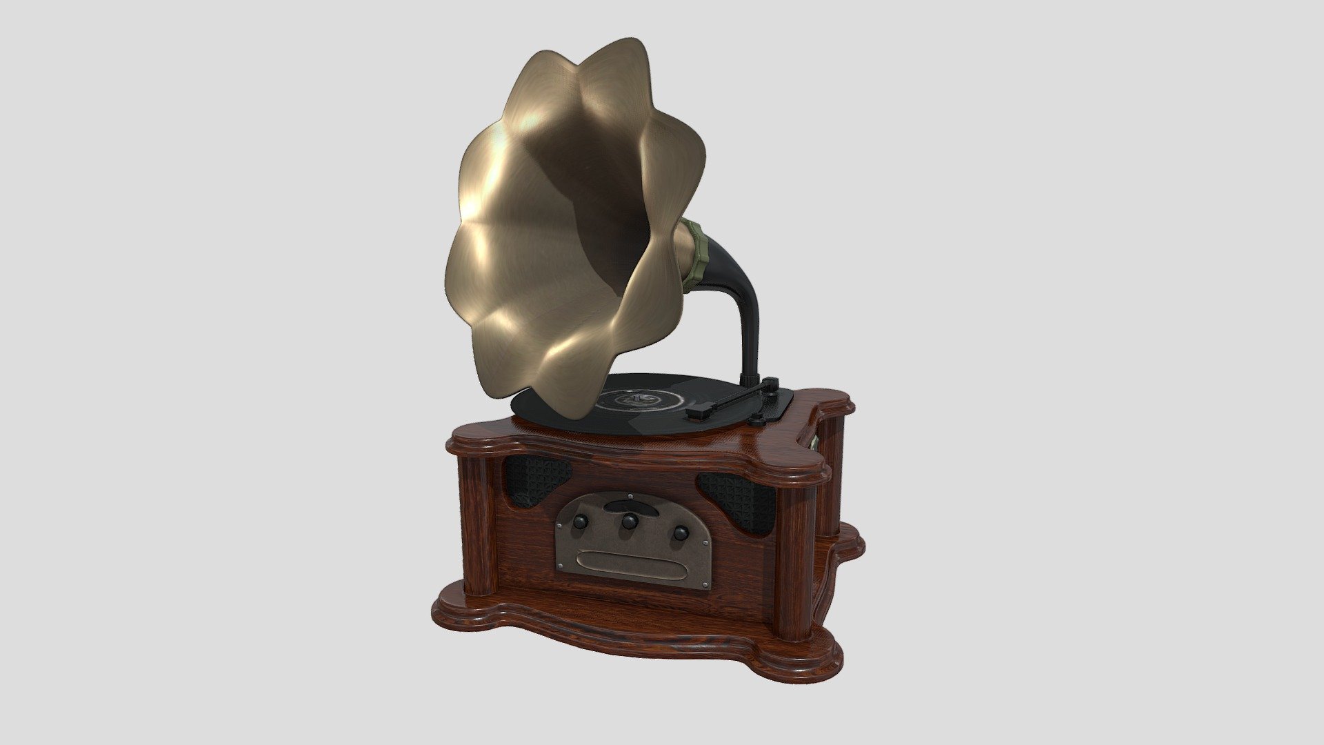 old record player - Download Free 3D model by b0ho [45958cc] - Sketchfab