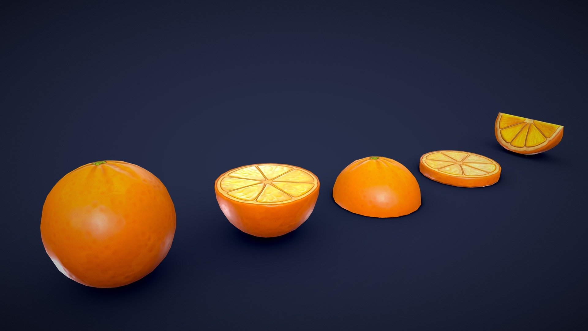 Stylized Orange - Low Poly - Buy Royalty Free 3D model by LarkArt Store ...