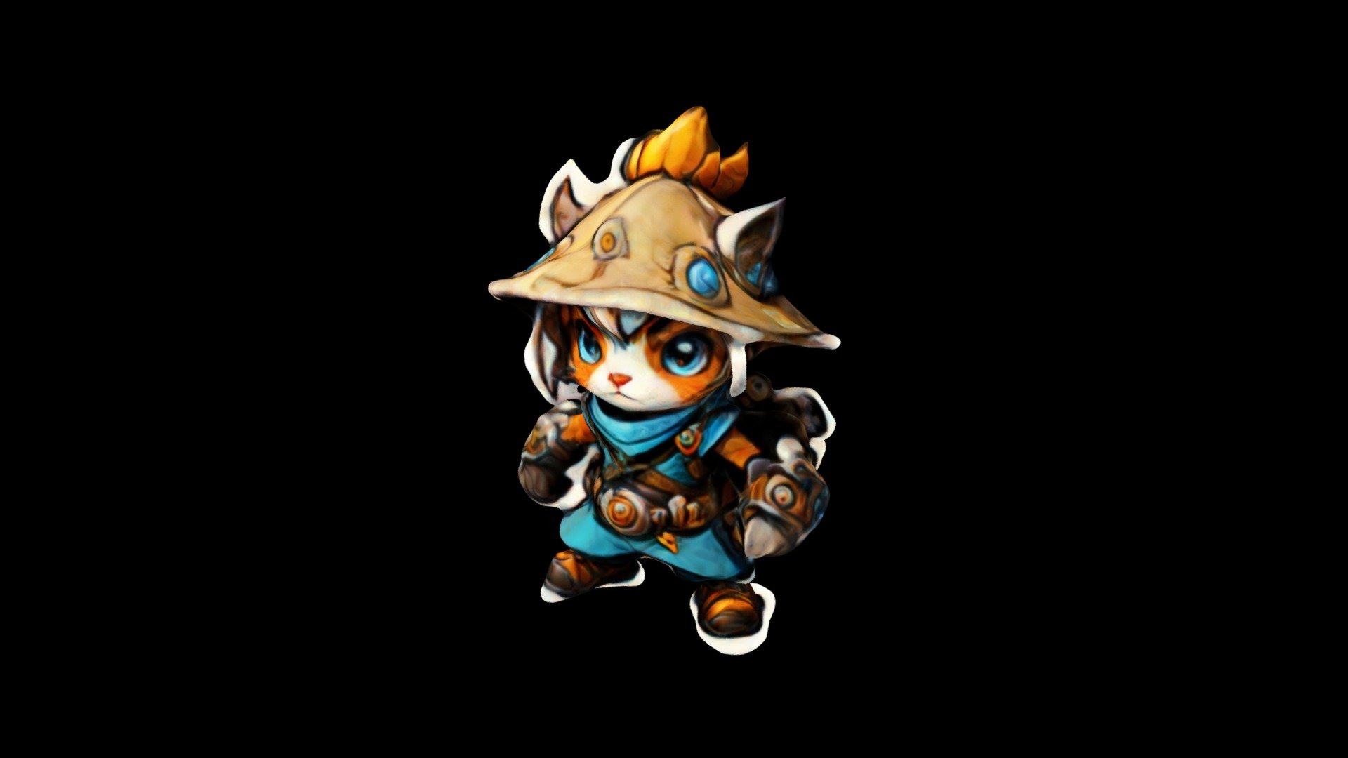 a cute cartoon cat dressed as a soldier the cat - Download Free 3D ...