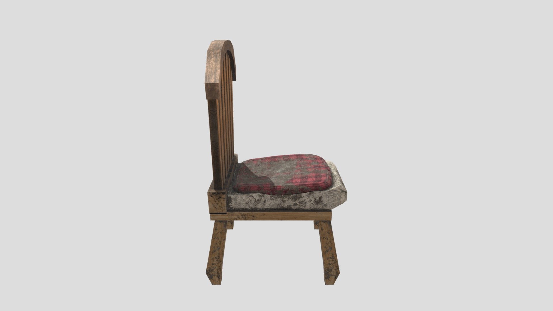 beaten up chair for game - 3D model by HiggsFirst [45a257f] - Sketchfab
