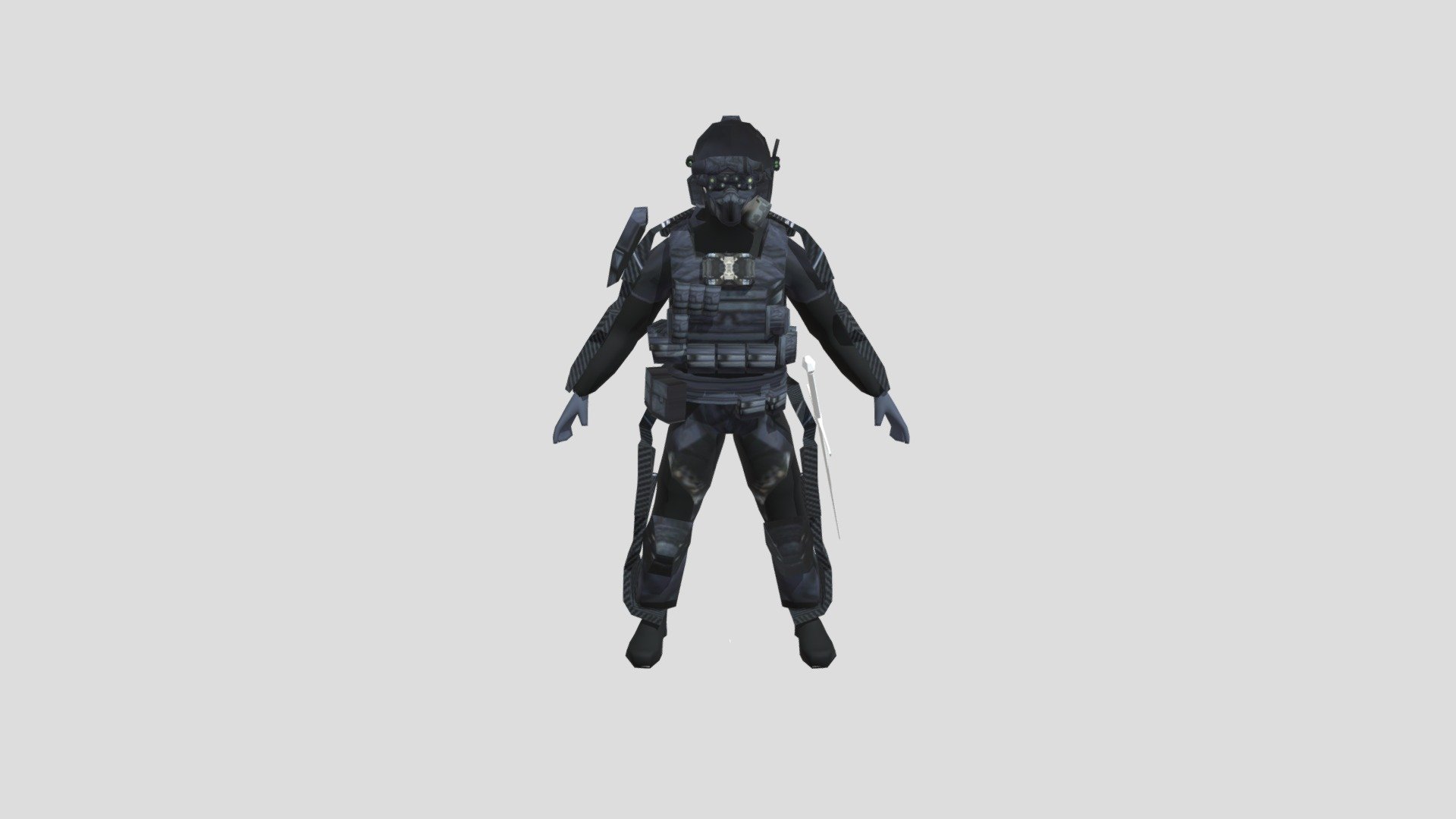 Modular sci-fi police officer model (RIGGED) - 3D model by karan1u._.u ...