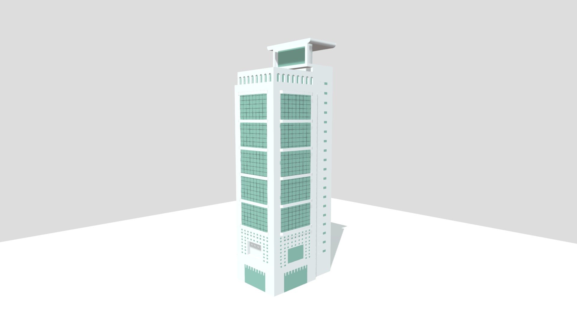 MCB Tower, 3D Skyscraper Model - 3D model by Khaka [45a8ee5] - Sketchfab