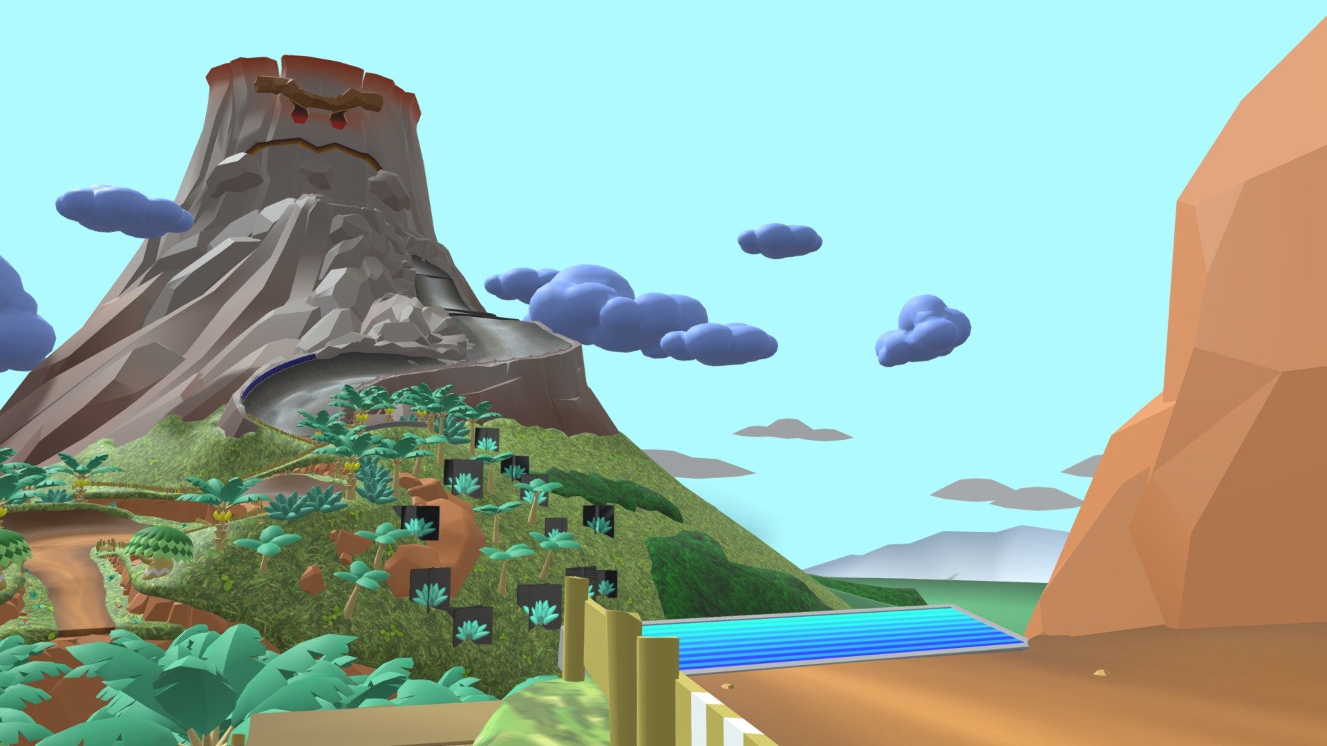 Mario Kart 8 Deluxe - GCN DK Mountain - Download Free 3D model by Noah ...