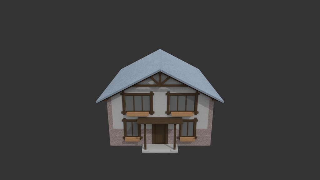 House textured 2 - 3D model by alinakondratieva [45aa90d] - Sketchfab