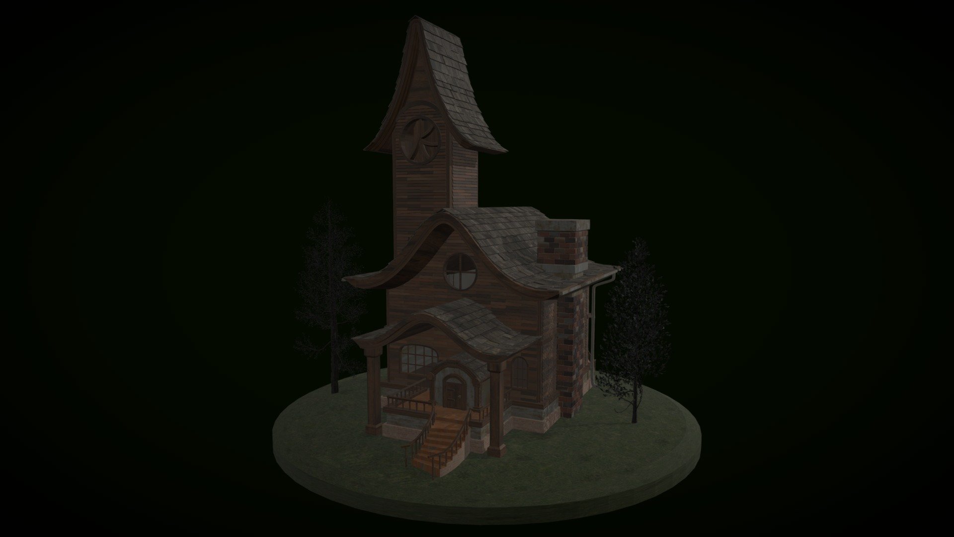 Wooden Mansion - 3D model by onurparlak [45ab07f] - Sketchfab