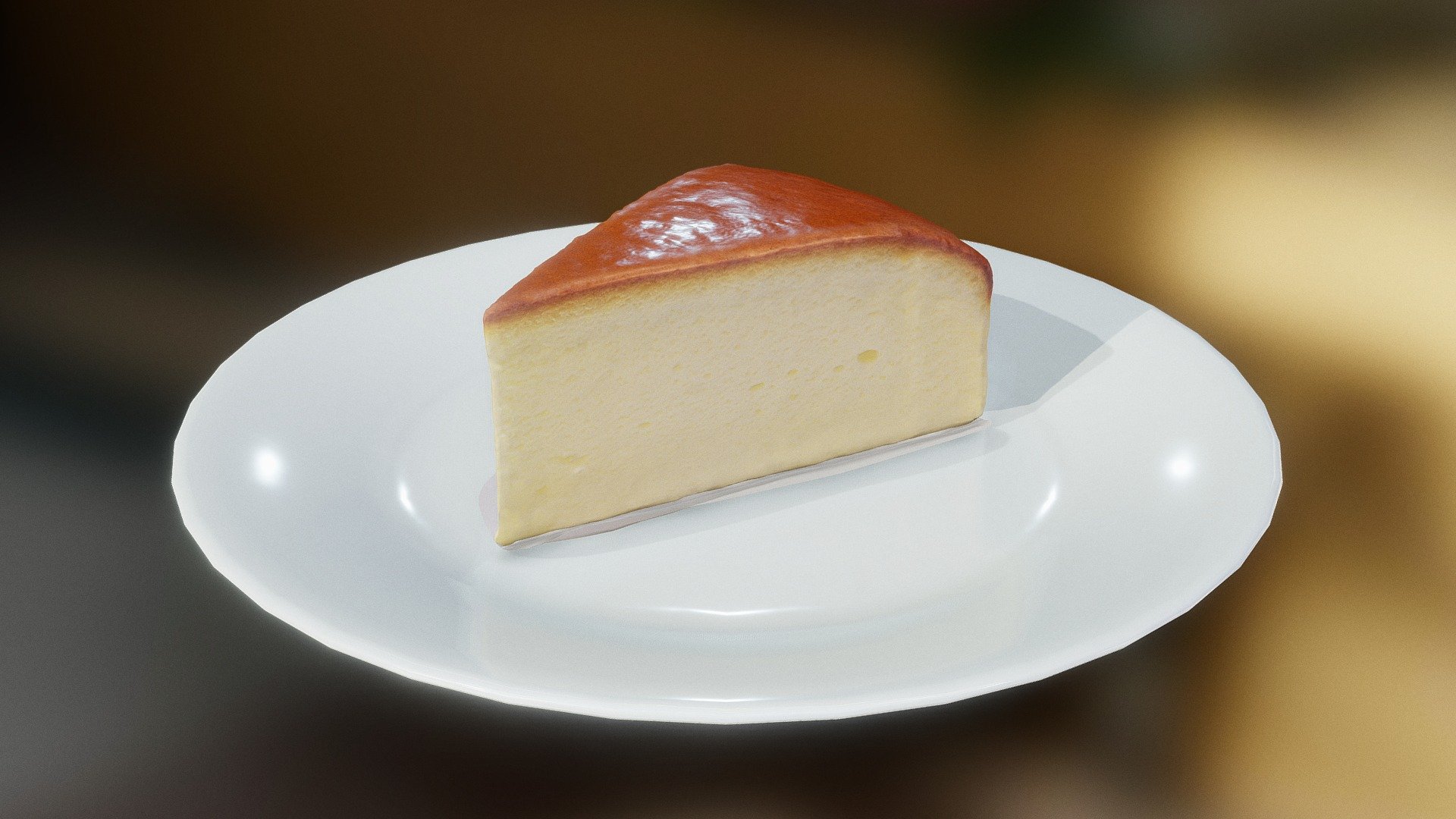 Cheesecake - 3D model by Yu (@FFT_kedar) [45b2239] - Sketchfab