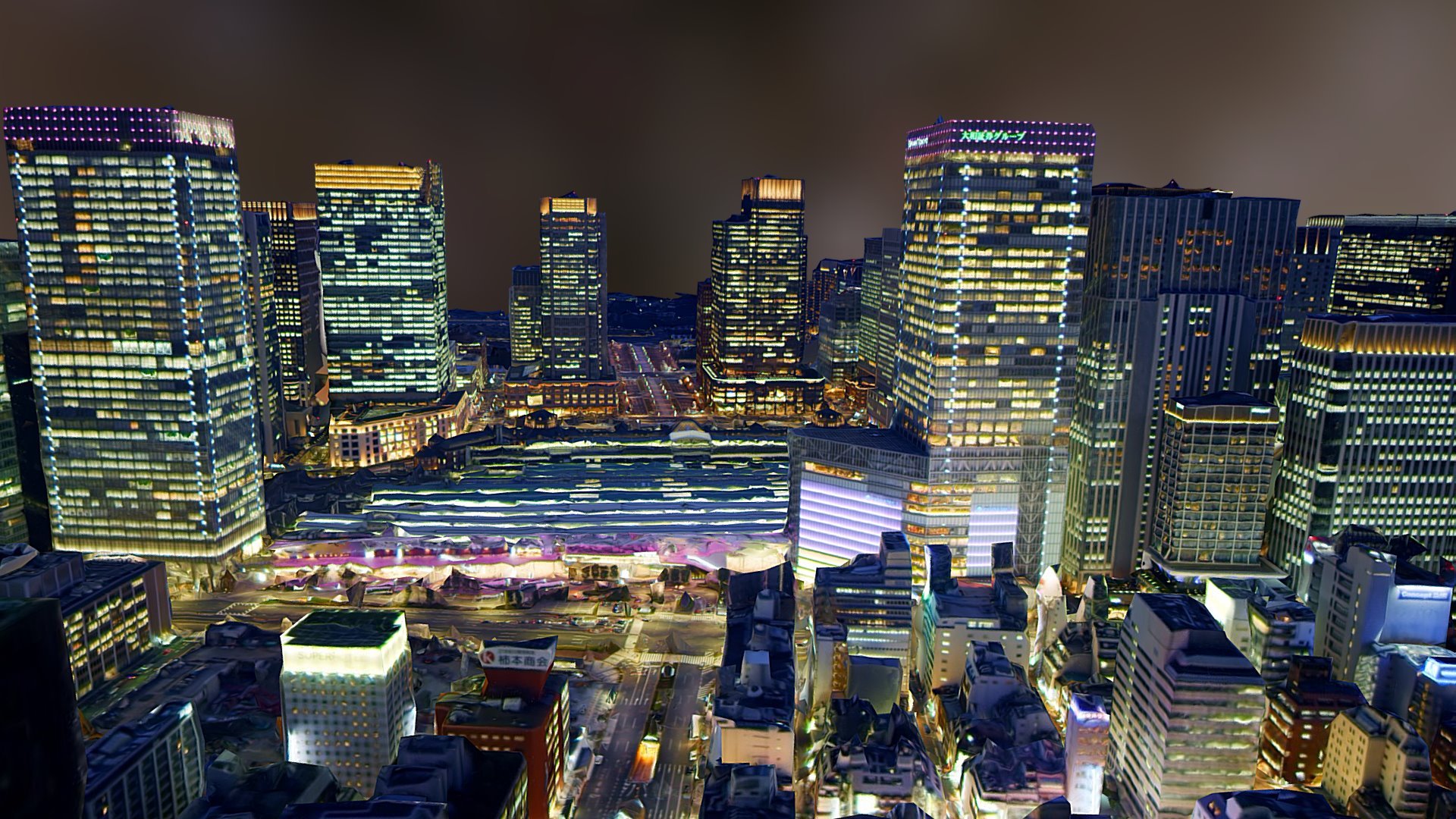 Tokyo night view - 3D model by Miguel Bandera (@miguelbandera) [45b2299 ...