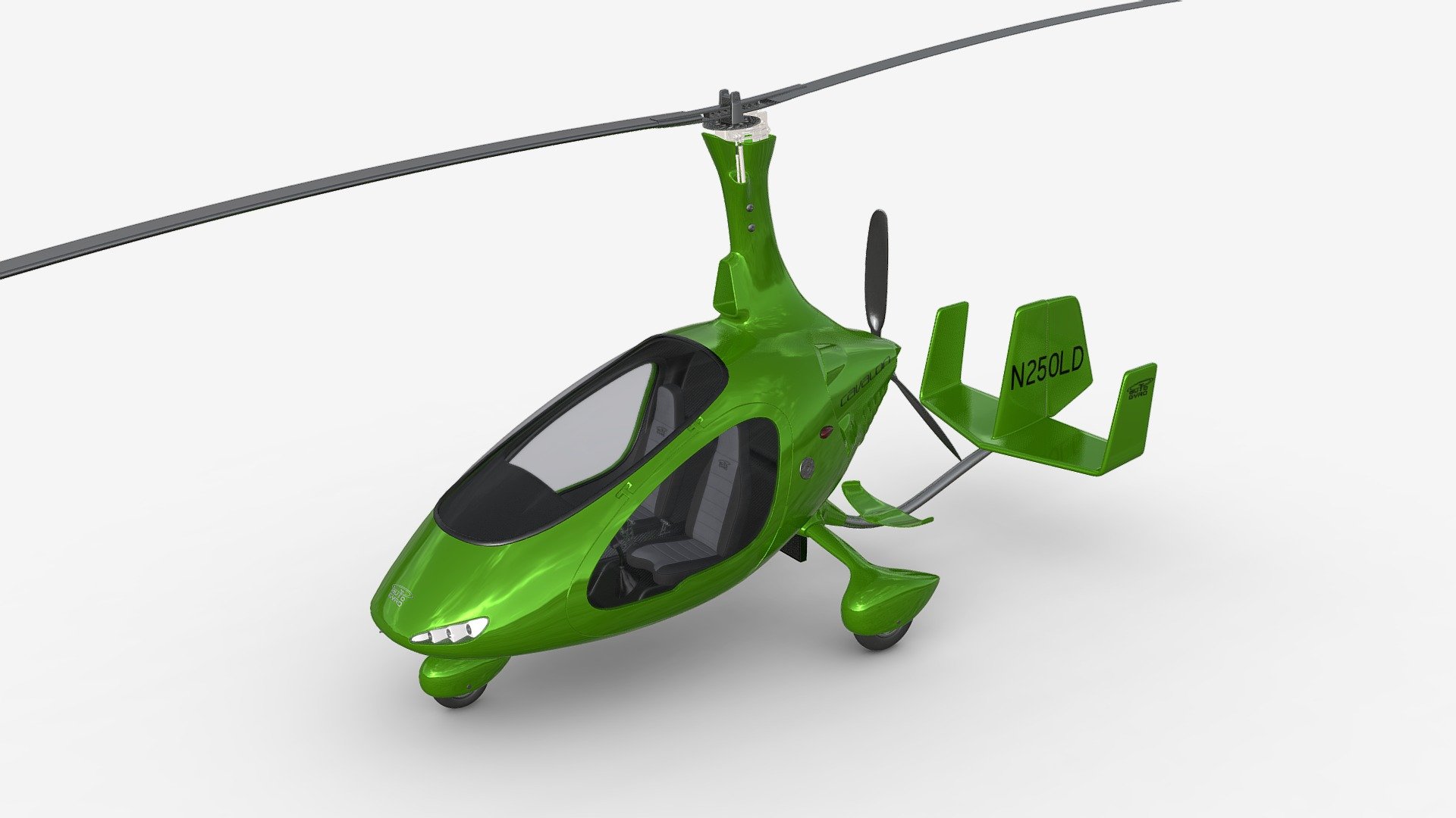 Gyroplane Autogiro Cavalon Green - Buy Royalty Free 3D model by HQ3DMOD ...