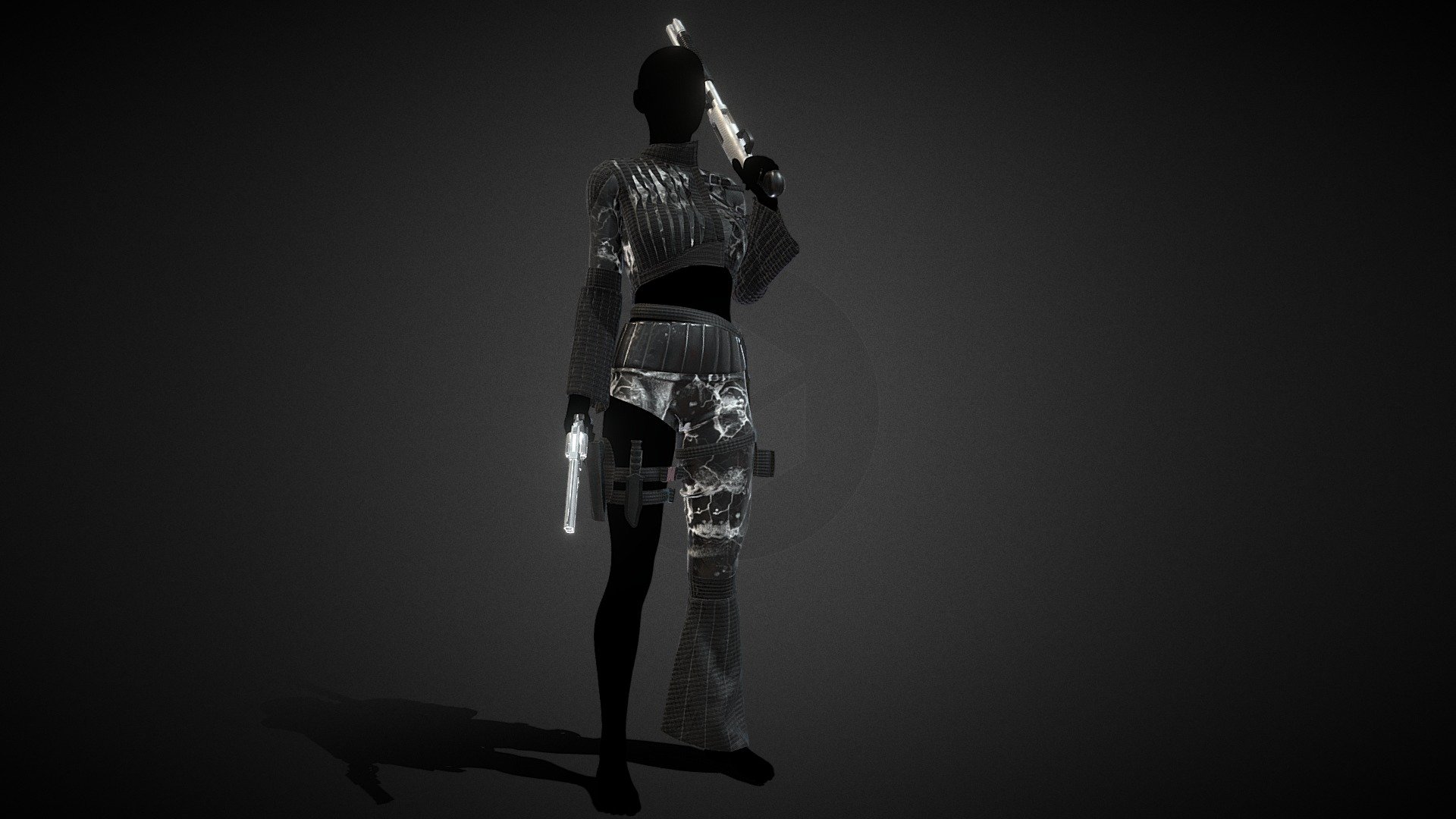 Modern Kunoichi - 3D model by Silent (@Silent_bbr) [45b5b0f] - Sketchfab