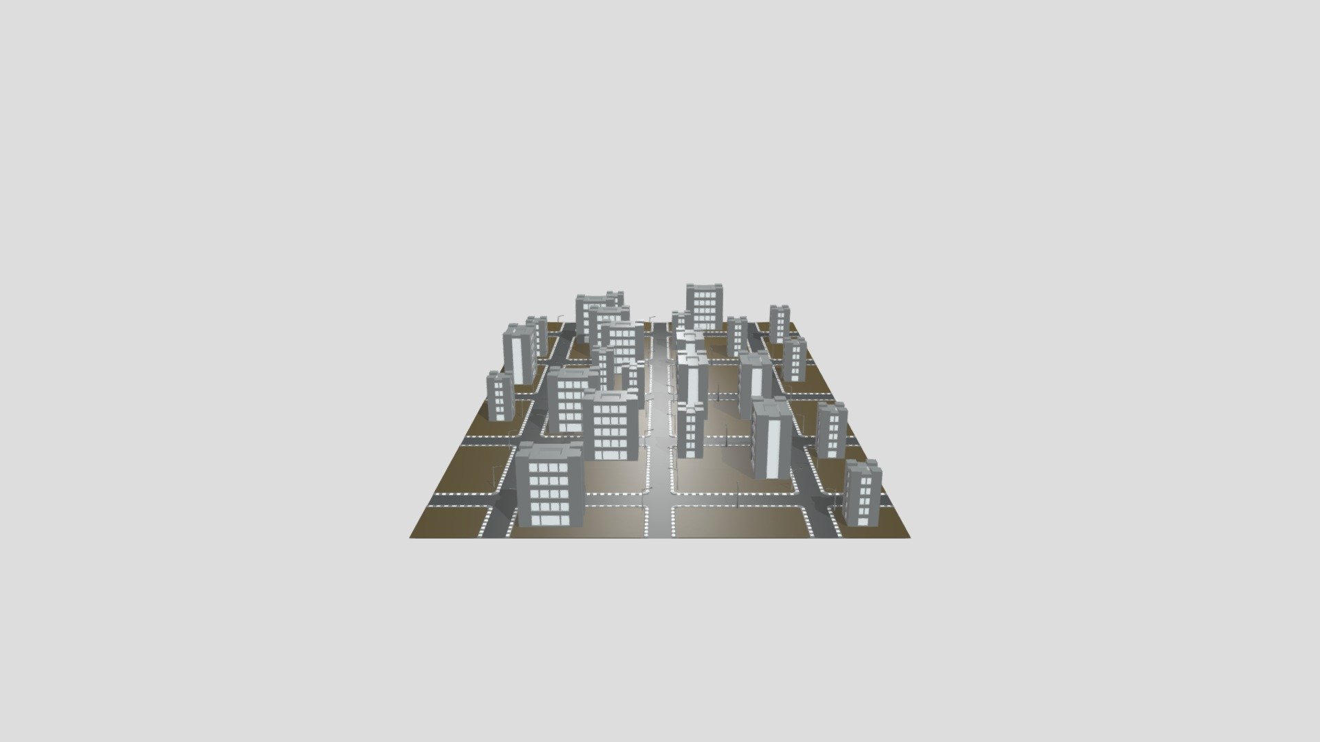 Simple Town - Download Free 3D model by nafik.saljuk [45b5e74] - Sketchfab