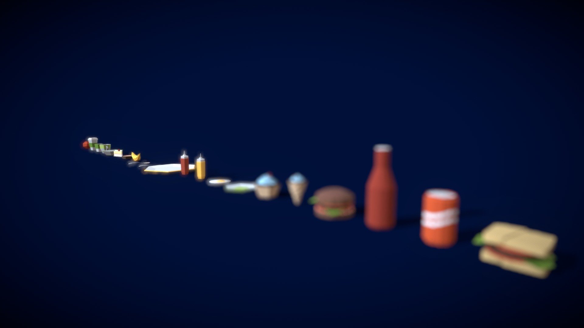 Low poly Diner Things - 3D model by c0ntra5t (@c0ntr5t) [45bdd84 ...