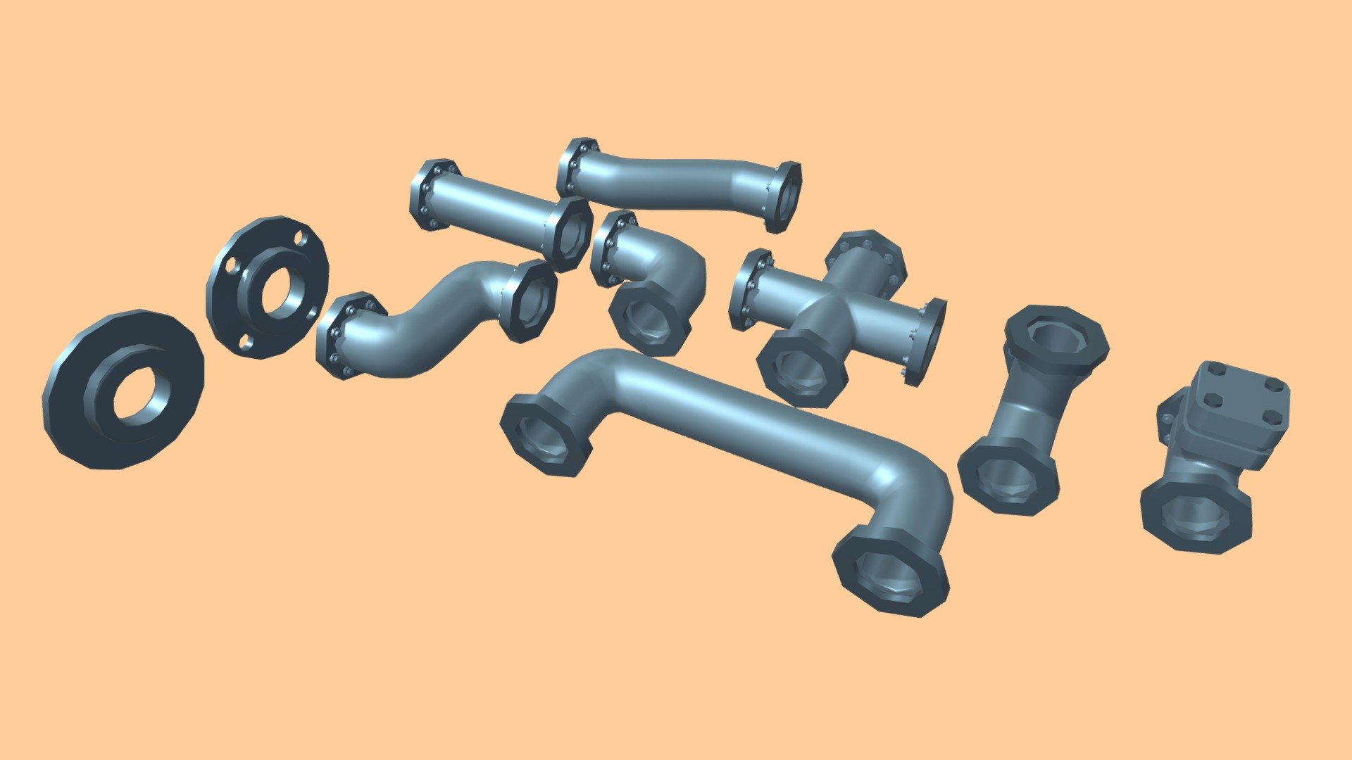 Modular Pipes - Buy Royalty Free 3D model by Christian Sanchez ...
