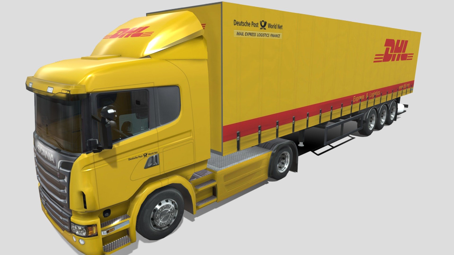 Scania Trailet DHL livery - Buy Royalty Free 3D model by paperscan ...