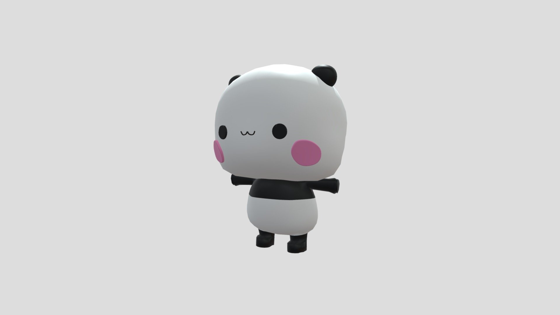 Cute and Chibi Panda - Pan Pan - Download Free 3D model by Nezuko ...