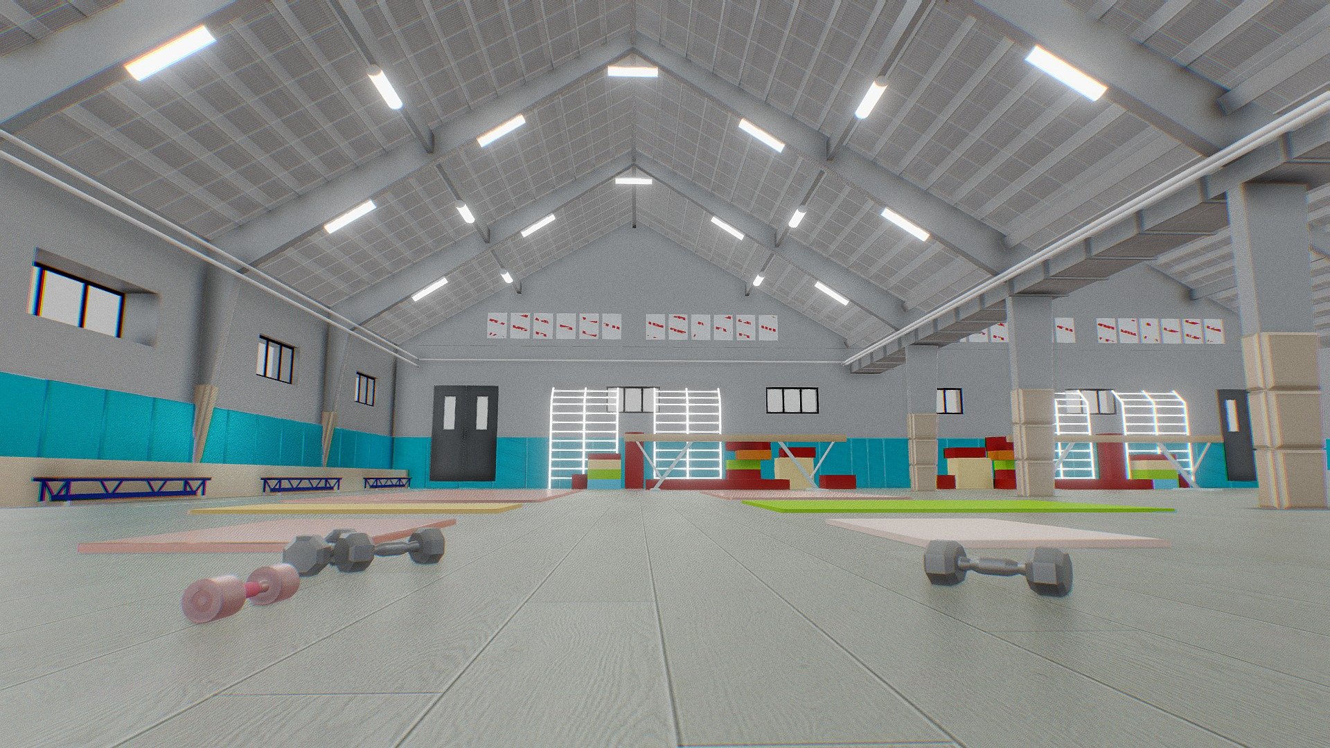 gymnasium - Buy Royalty Free 3D model by okotaru (@loaferspore ...