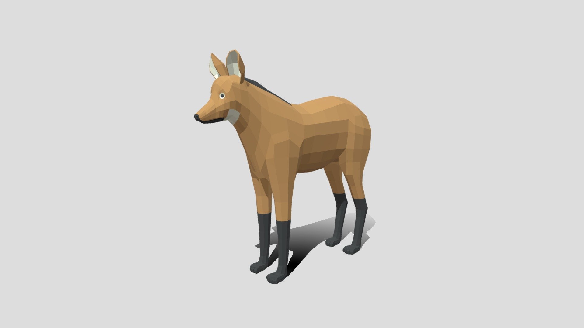 Low Poly Cartoon Maned Wolf - Buy Royalty Free 3D model by chroma3d ...