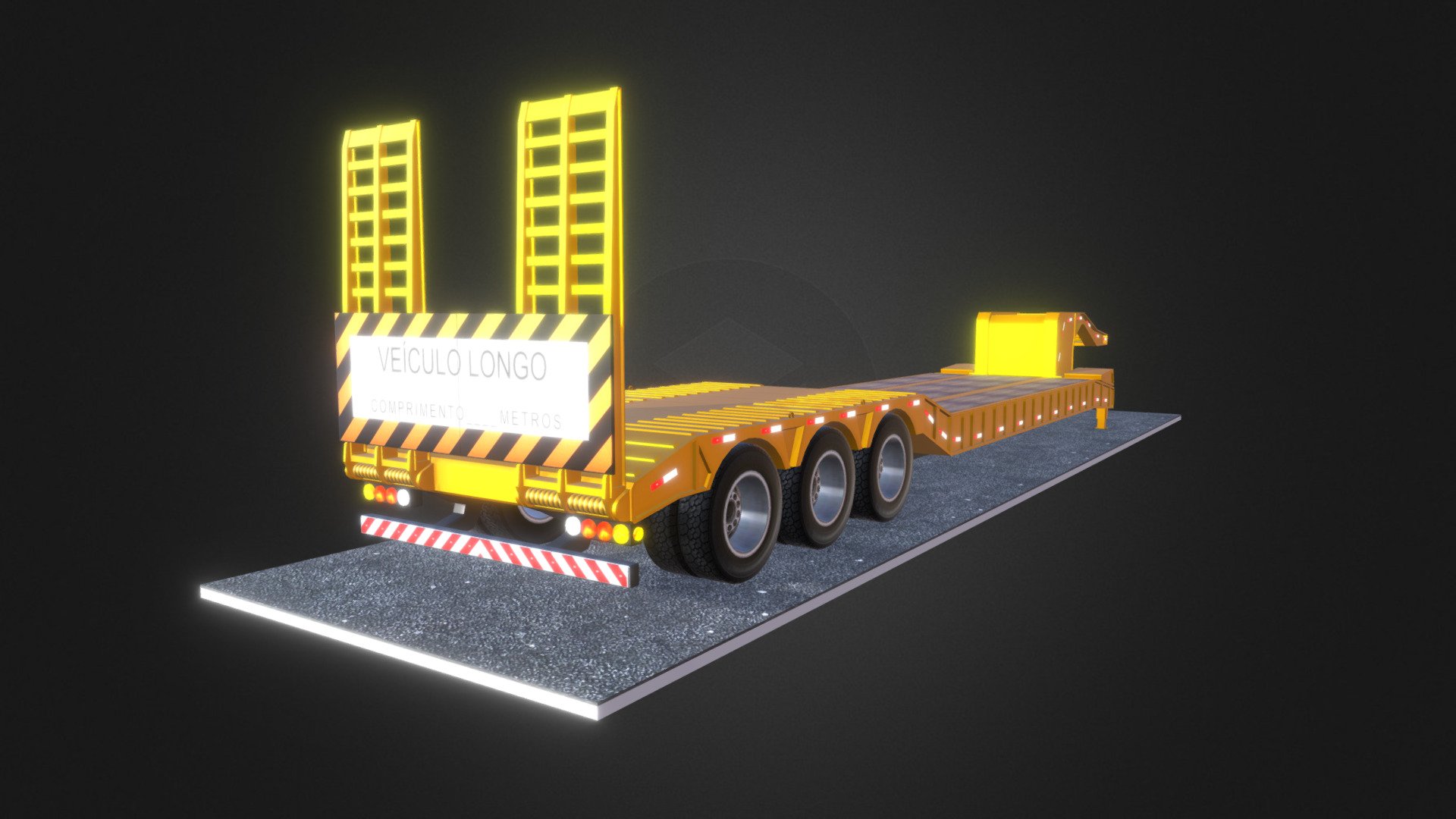 Semi Reboque Carrega Tudo de 3 Eixos - Models 3D - Buy Royalty Free 3D model by dalcezar ...