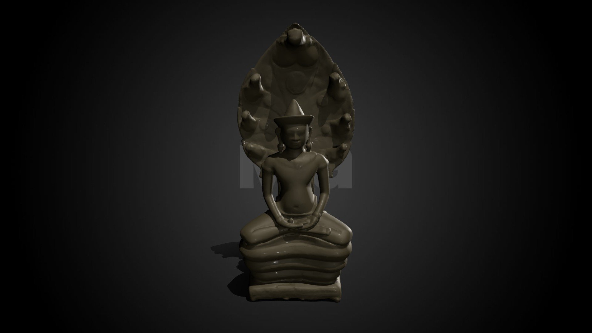 3D-printable Naga-enthroned Buddha - Download Free 3D model by ...