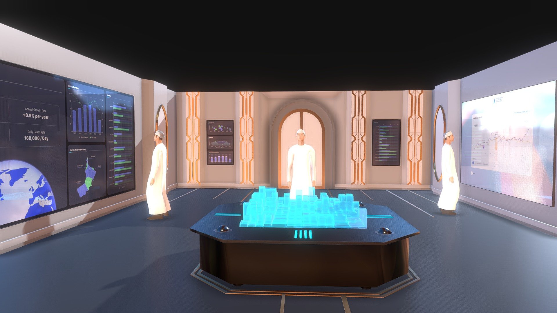Smart Statistics Room - 3D model by Narsun Studios Arabia ...