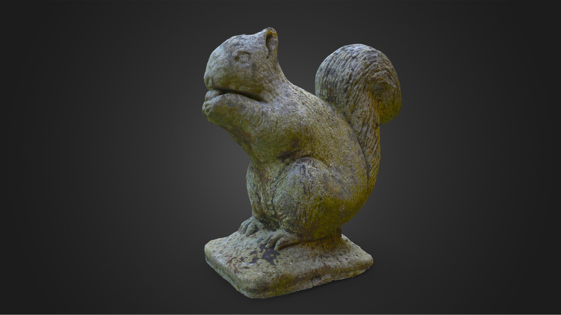 Weathered Stone Squirrel Statue - Buy Royalty Free 3D model by Indy ...
