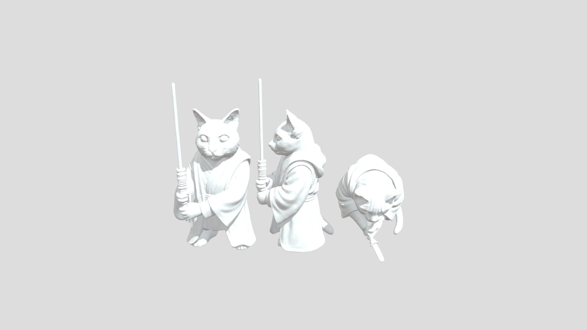 Jedi Cats - Download Free 3D model by cedricnico938 [45ce193] - Sketchfab
