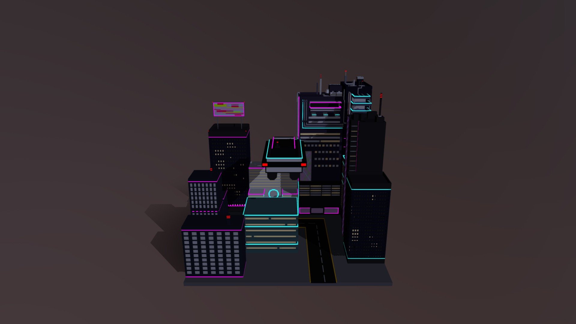 nightcity - 3D model by s18642 [45ce77c] - Sketchfab