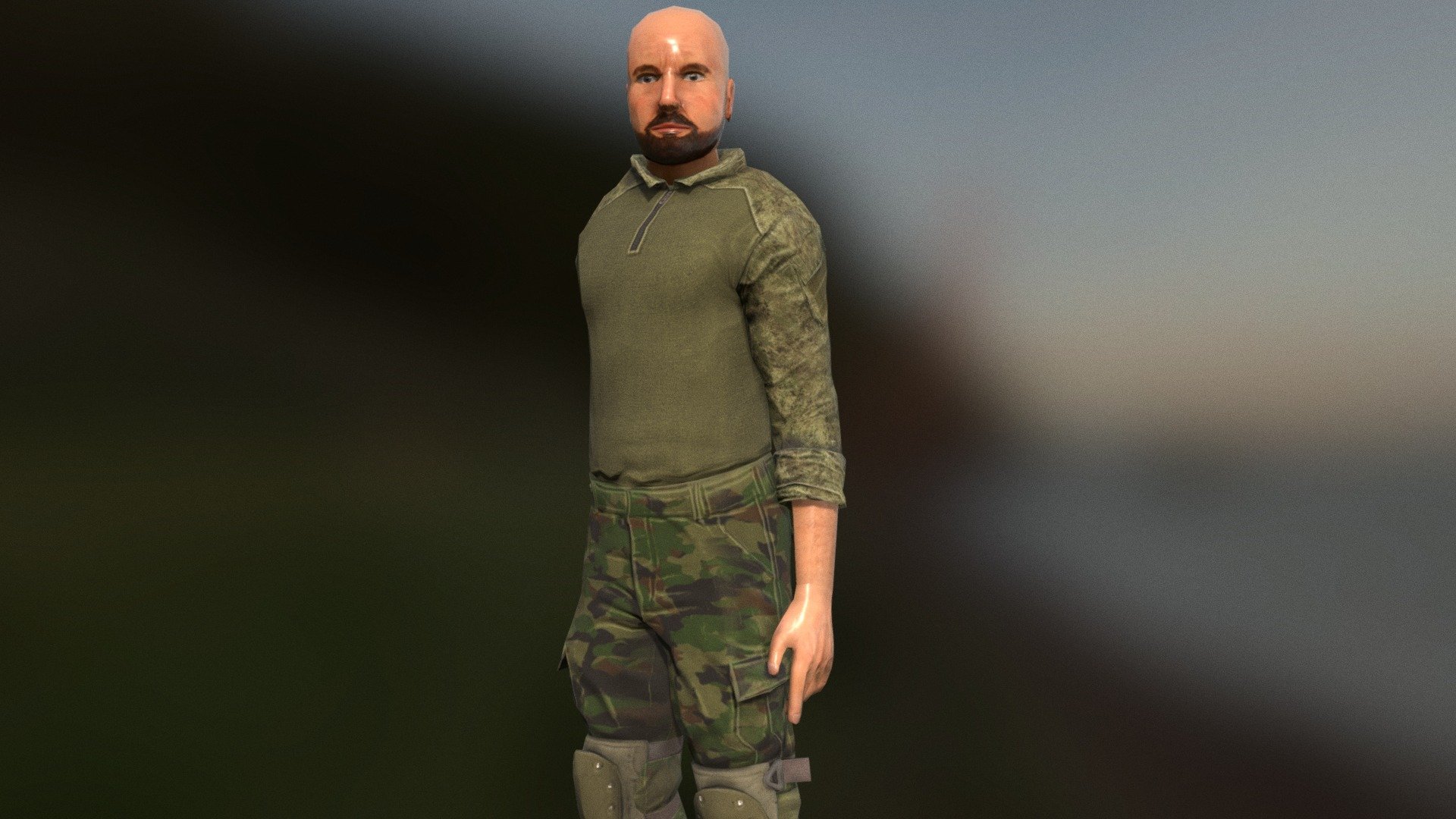 Military man_animation - 3D model by Daniel GoE (@Goee) [45d13c0 ...